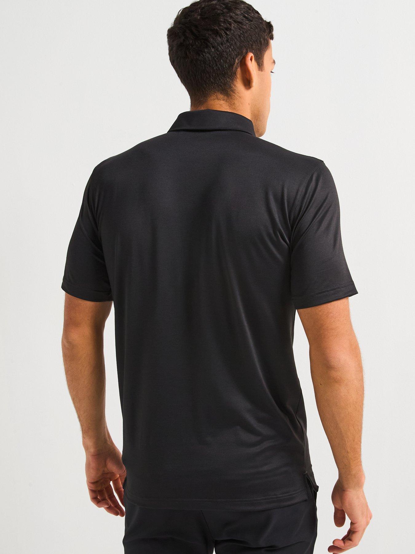 Puma Mens Golf Icon Heather Polo 20 - Puma Black Heather | Very