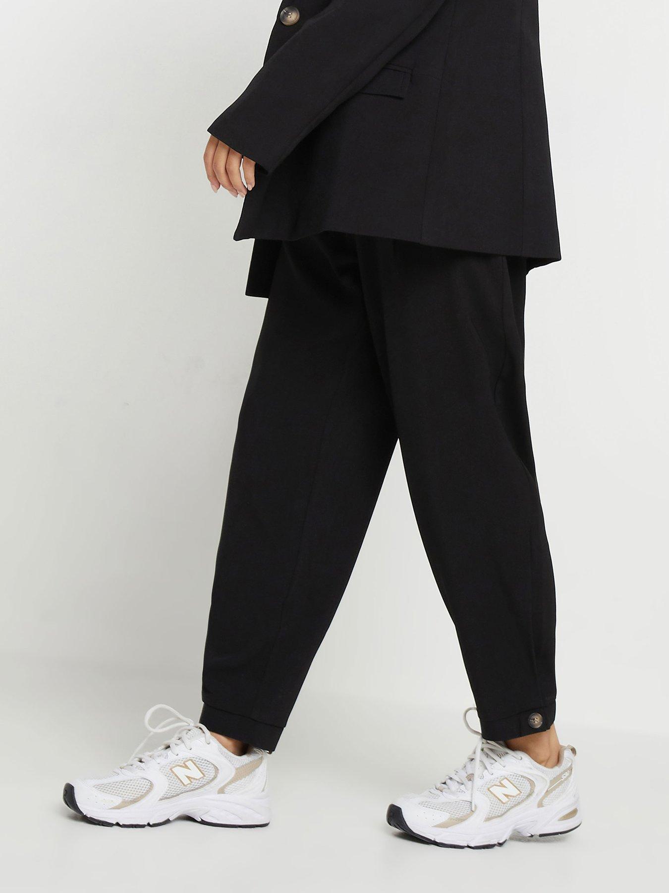 PixieGirl Petite Barrel Button Cuff Trouser - Black | Very