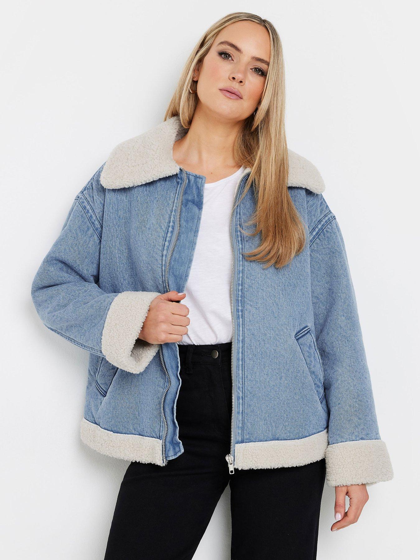 Long Tall Sally Denim and Borg Jacket - Blue | Very