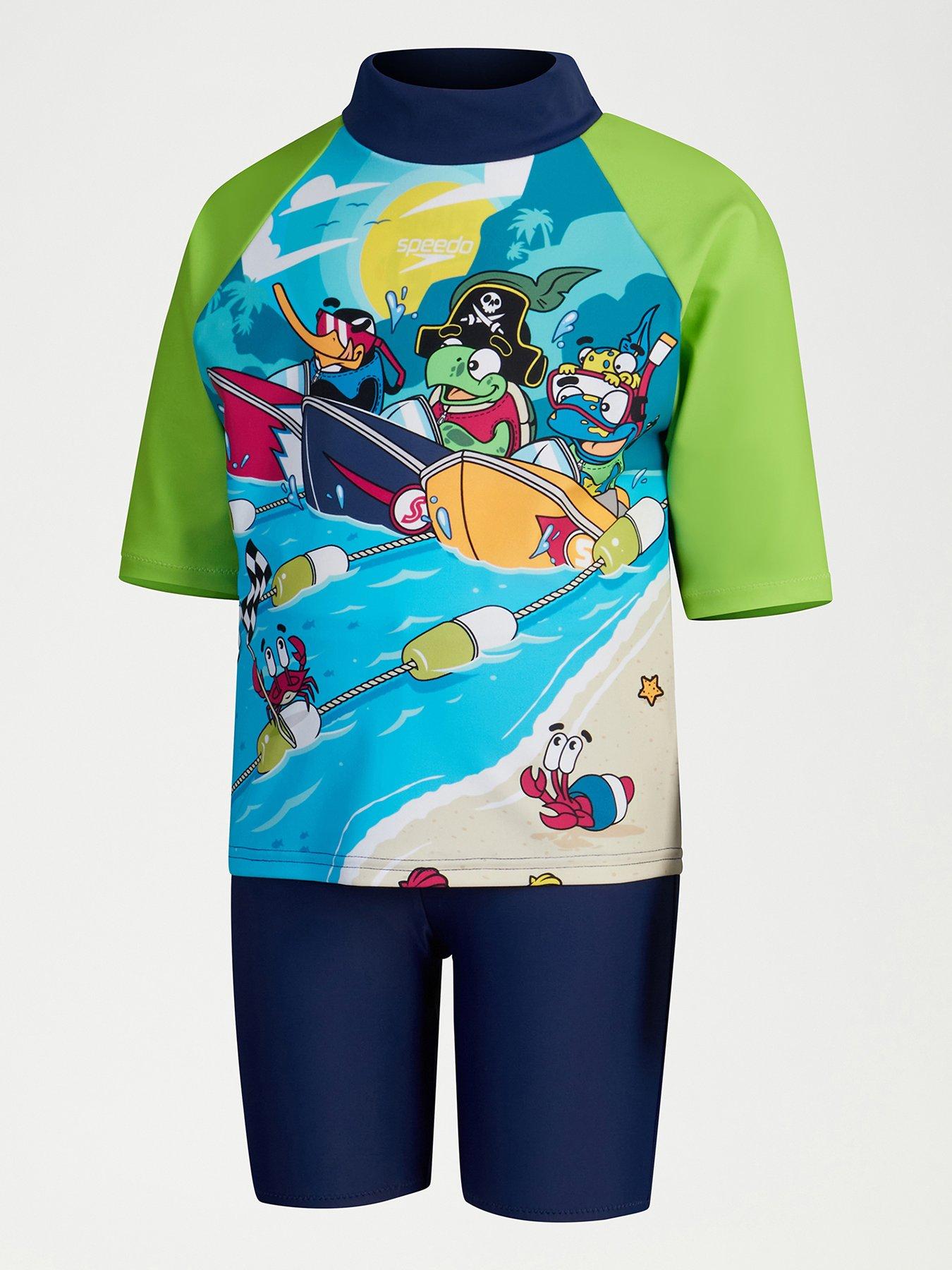Speedo Boy's Rash Top And Jammer Set - Blue | Very