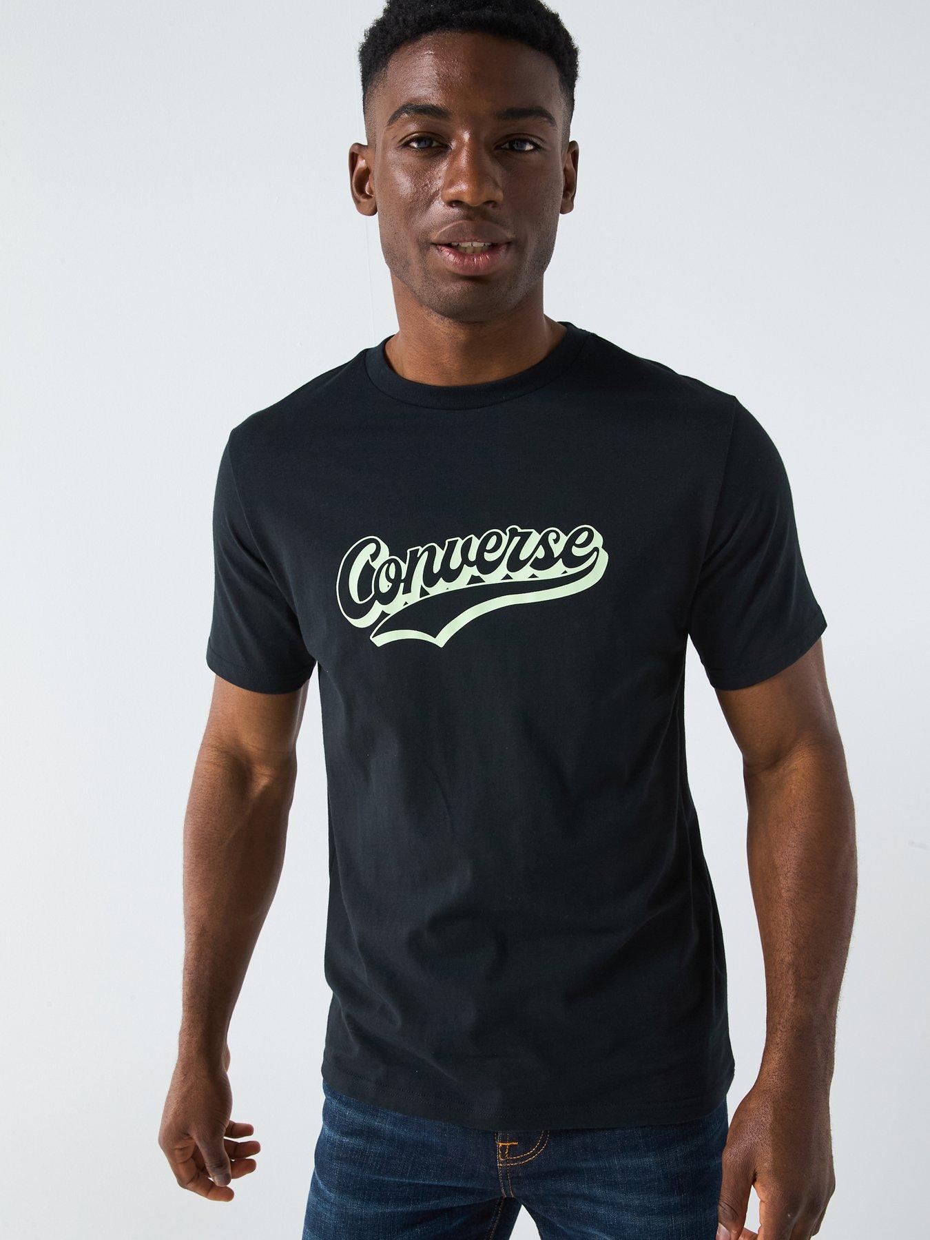 Converse Mens Sport Script Tee - Black | Very