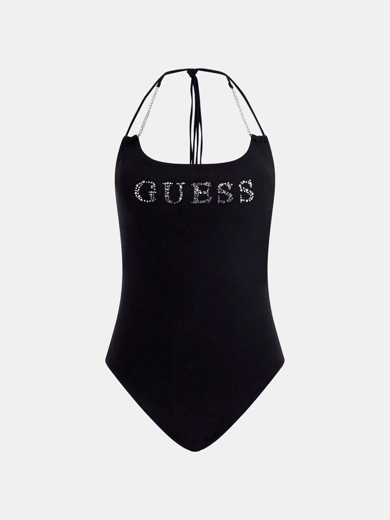 Guess Logo One Piece Swimsuit - Black | Very