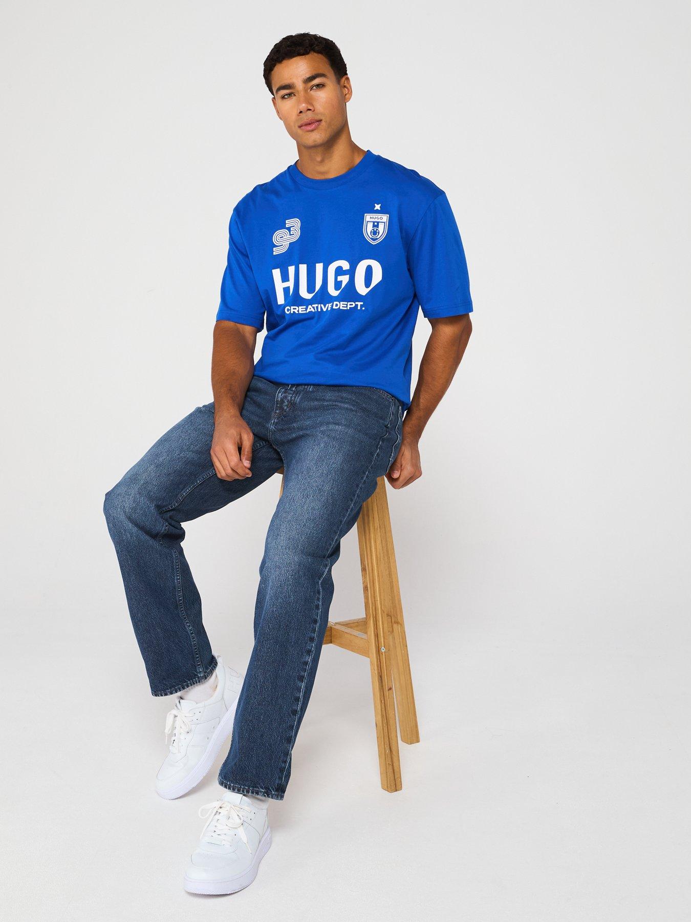 HUGO Blue Jonah Straight Fit Jeans - Navy | Very