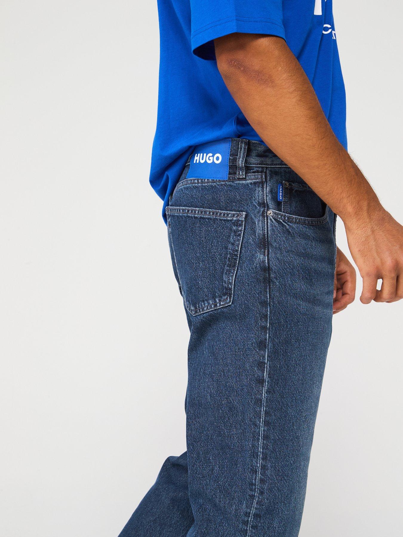 HUGO Blue Jonah Straight Fit Jeans - Navy | Very