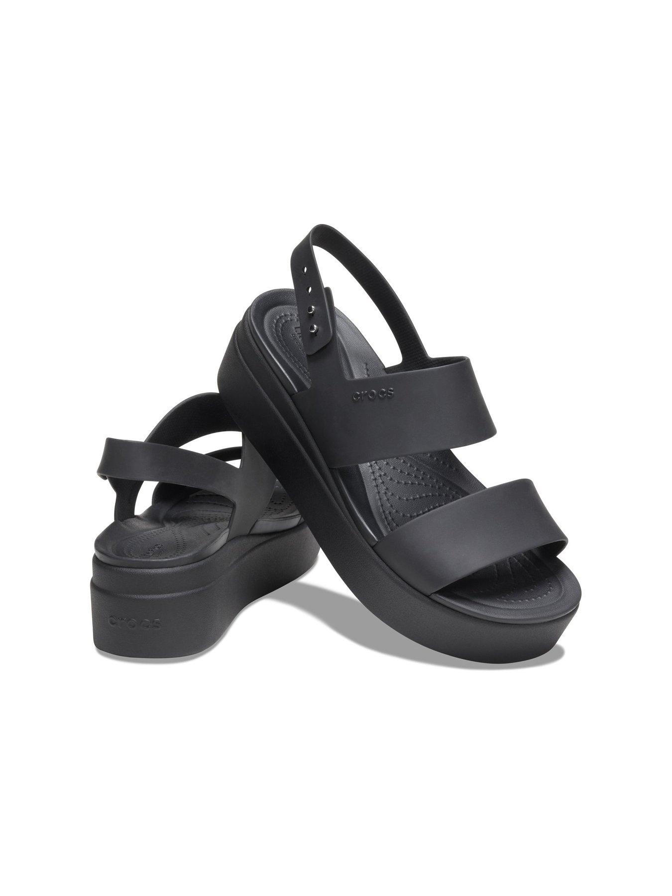 Crocs Brooklyn Low Wedge Sandal - Black | Very