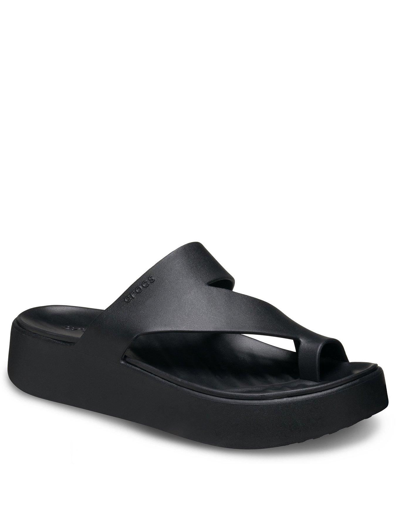 Crocs Getaway Platform Toe Loop Sandal - Black | Very