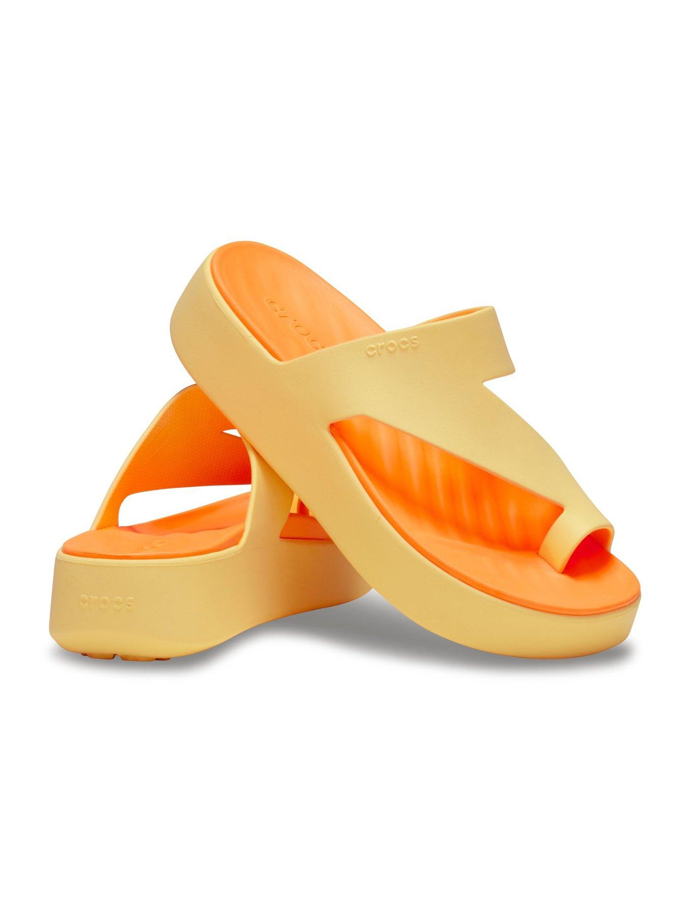 Crocs Getaway Platform Toe Loop Sandal - Orange | Very