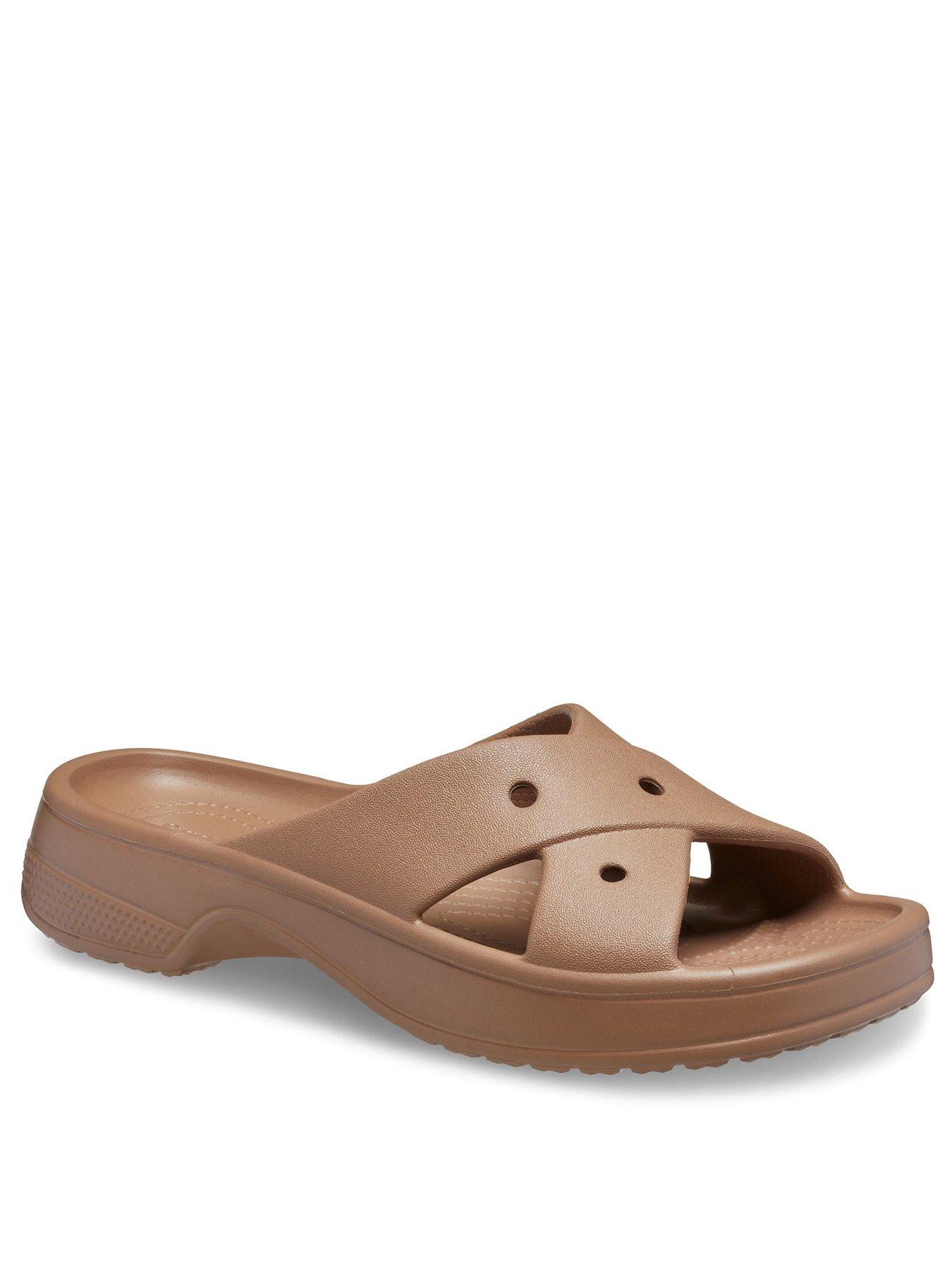 Crocs Classic Cross Strap Sandal - Brown | Very