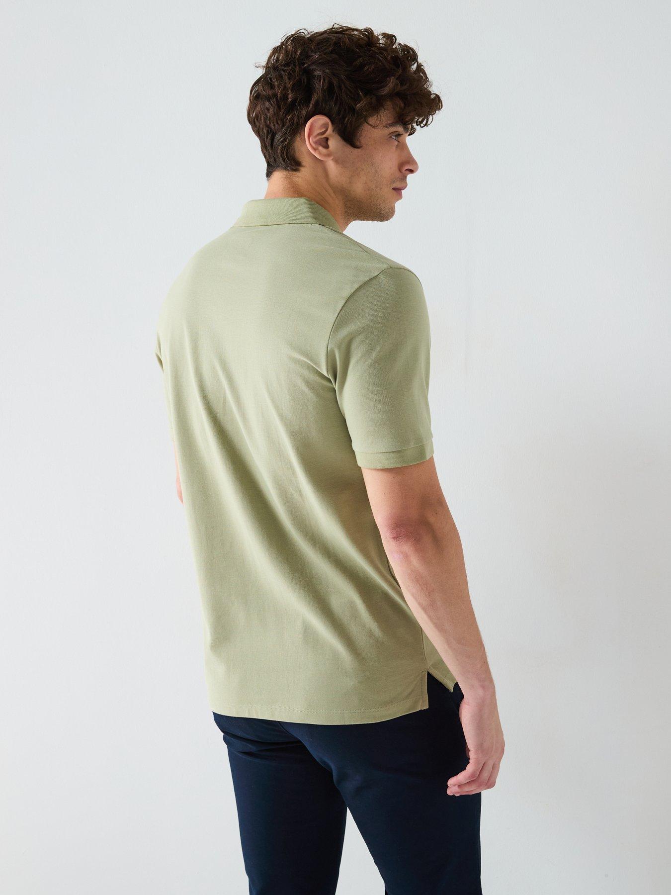HUGO Donos222 Regular Fit Left Chest Logo Polo Shirt - Open Green | Very