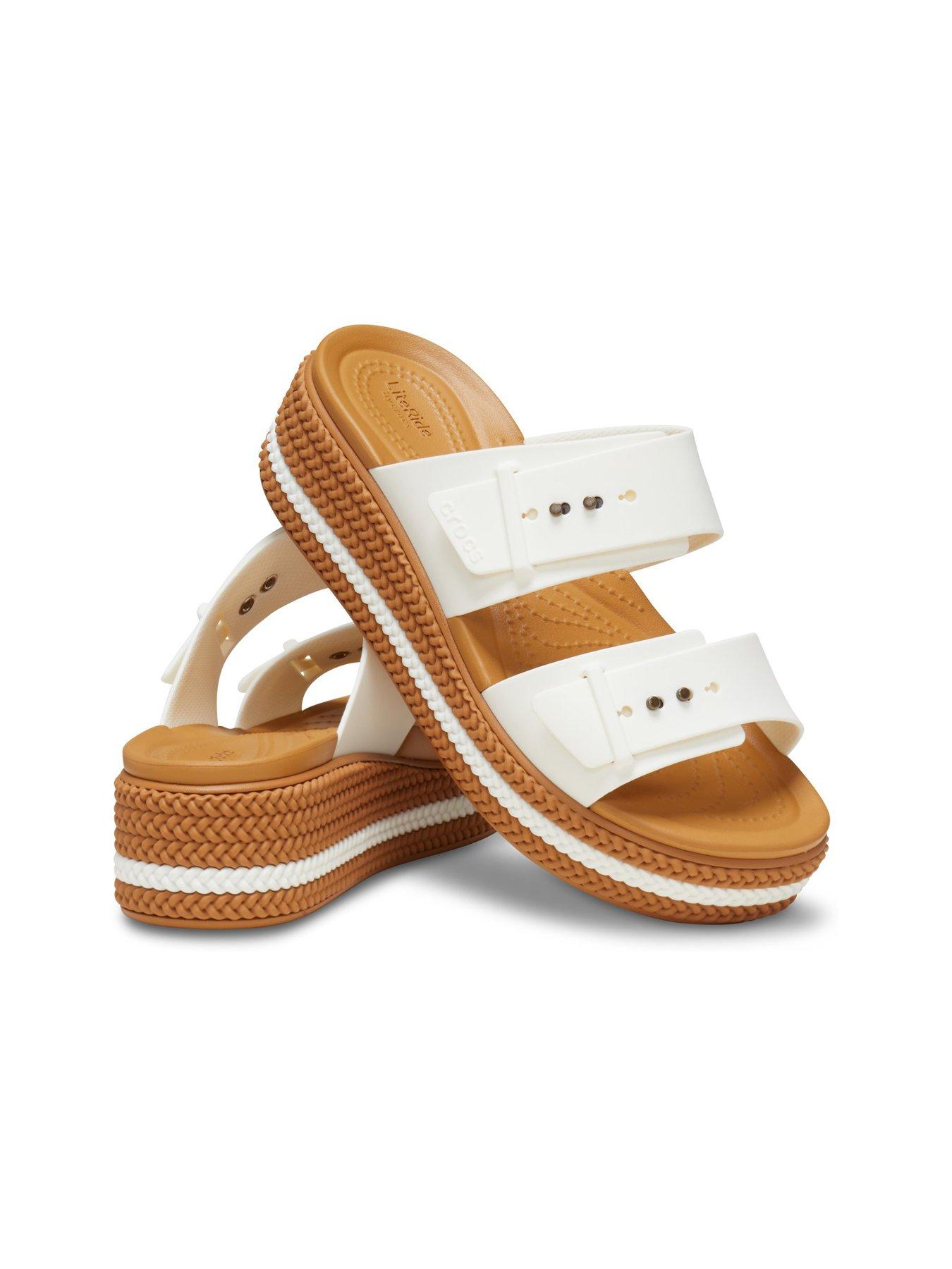 Crocs Brooklyn Woven Buckle Sandal - White | Very