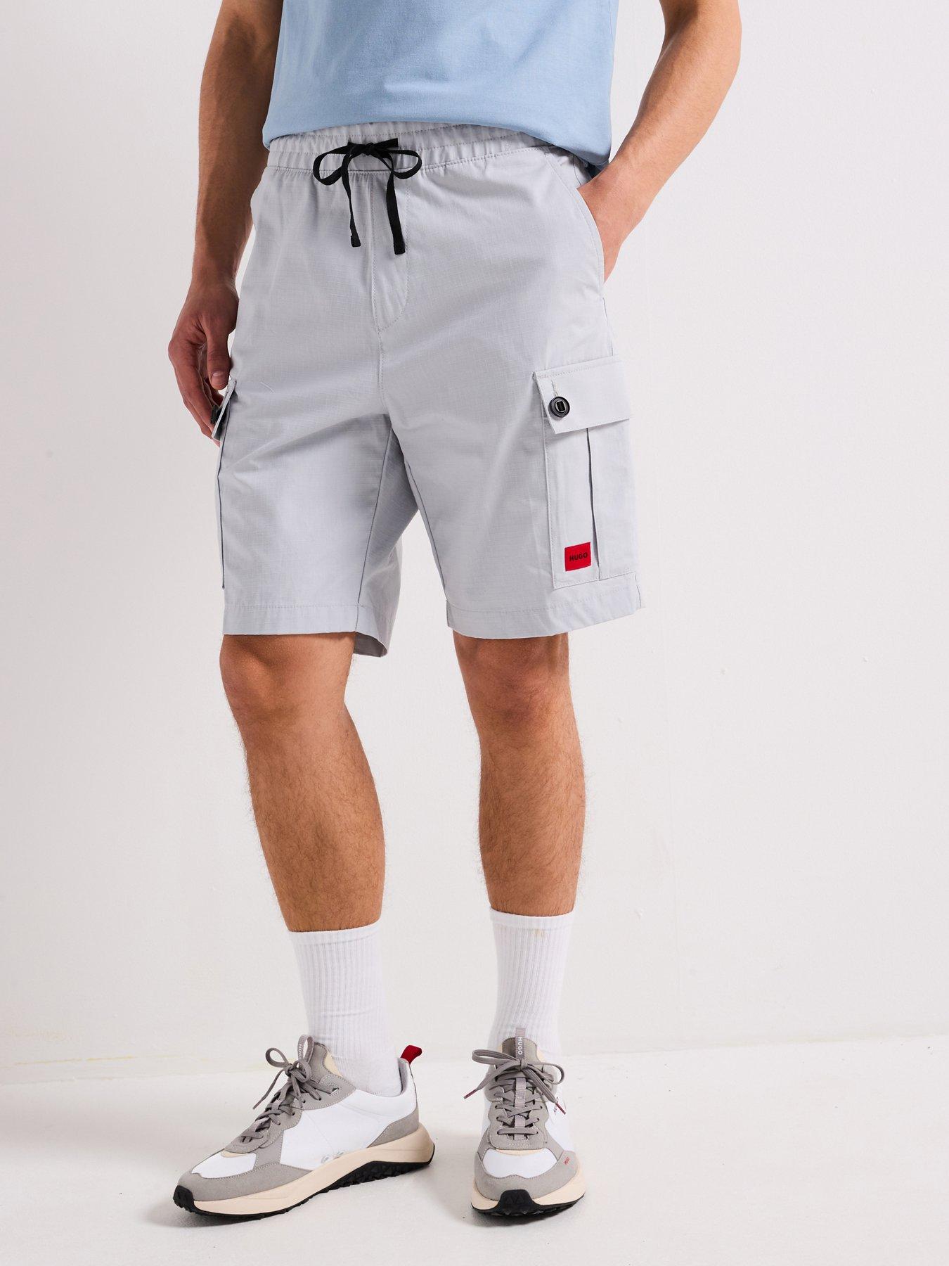 HUGO Garlio242 Regular Fit Drawstring Cargo Short s-Light Grey | Very