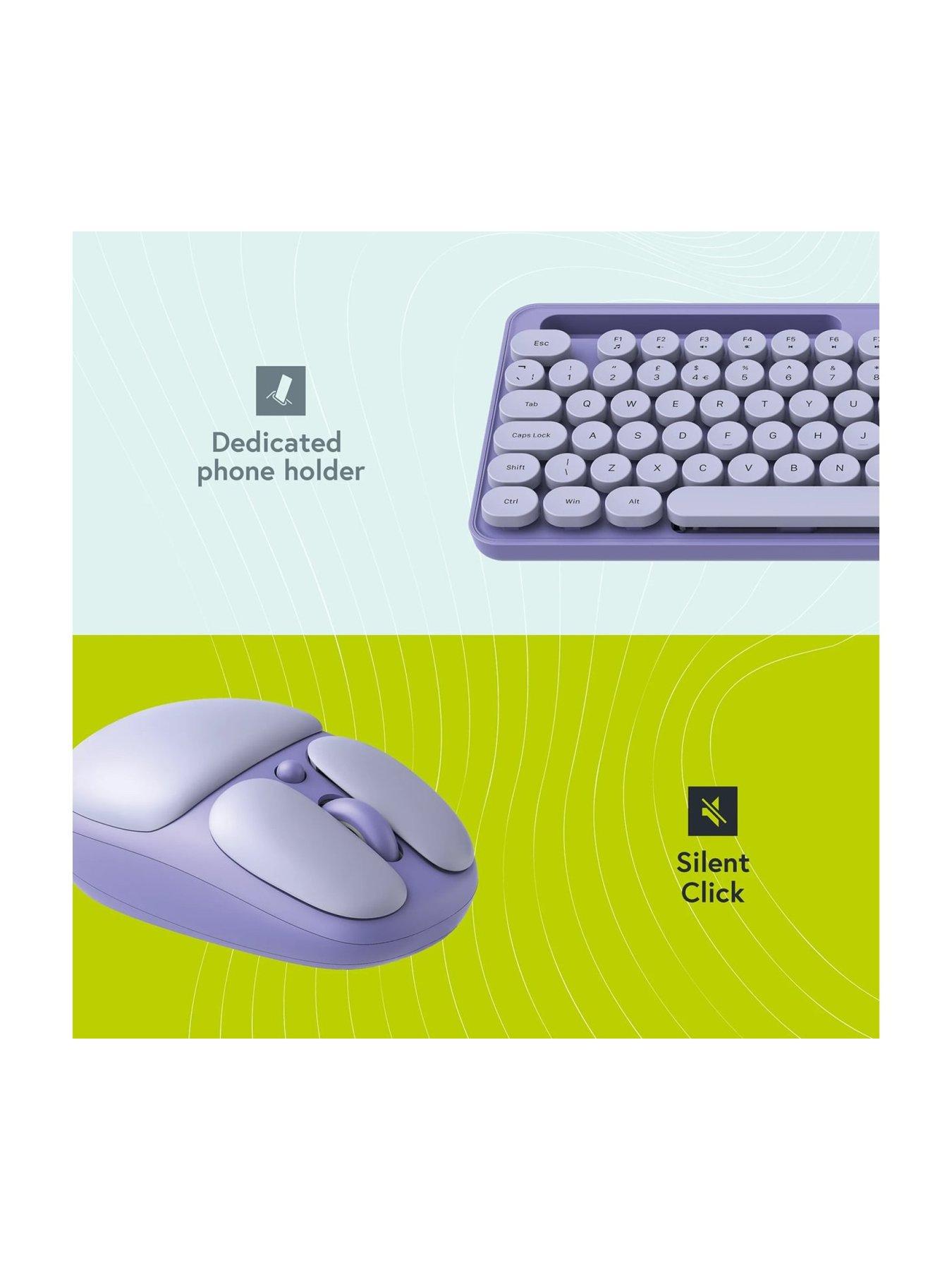 Styletech MK520 Wireless Pastel Keyboard and Mouse Bundle - Lavender | Very