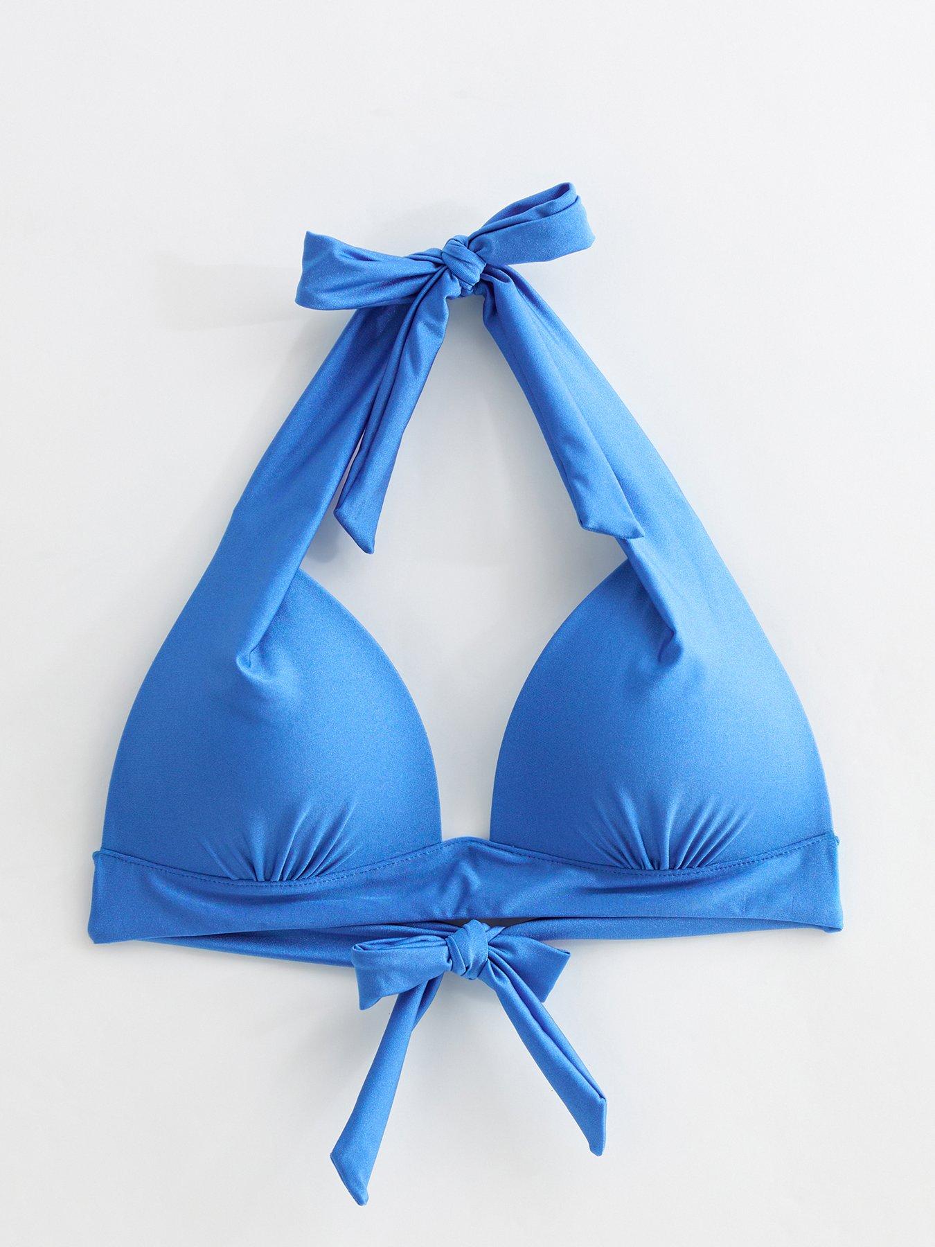 New Look Basic Lift & Shape Triangle Bikini Top - Blue | Very
