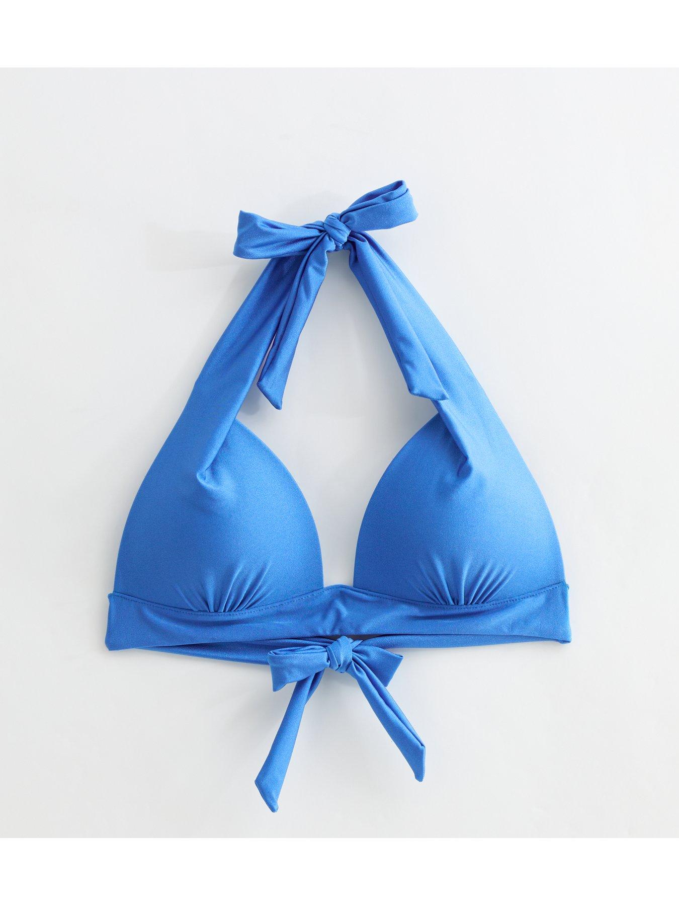 New Look Basic Lift & Shape Triangle Bikini Top - Blue | Very