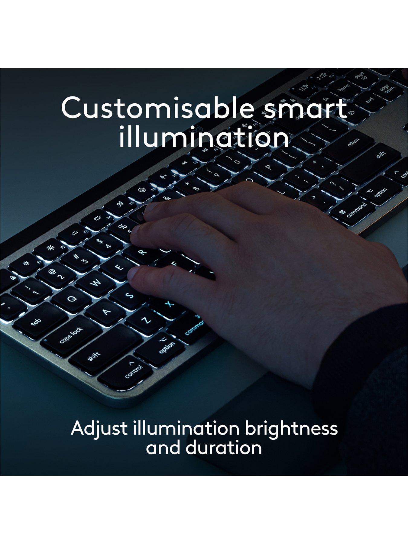 Logitech Mx Keys S For Mac Advanced Wireless Illuminated Keyboard Pale ...