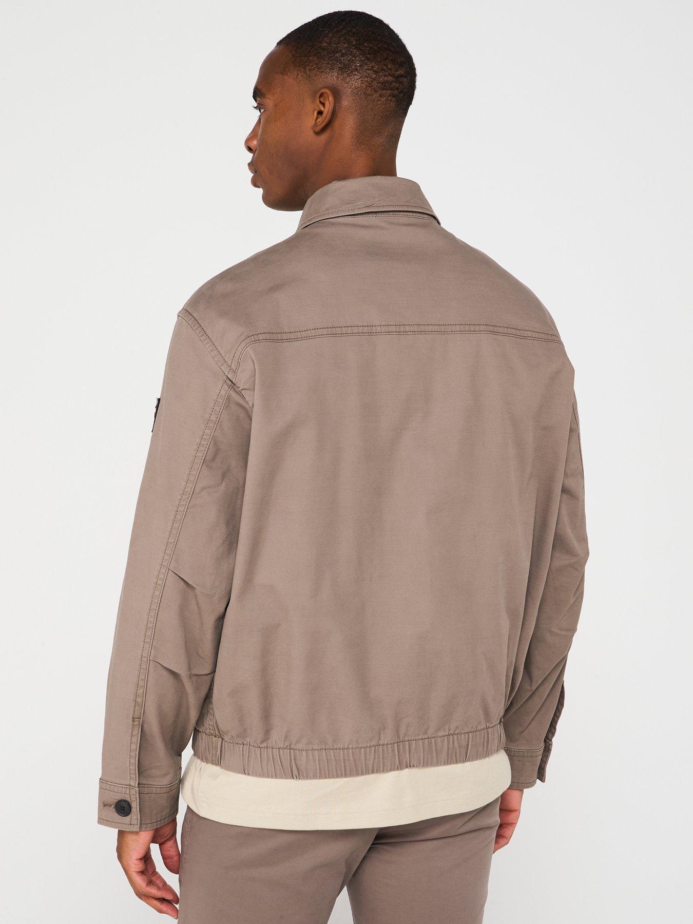 BOSS Relaxed Fit Cotton Twill Jacket - Beige | Very