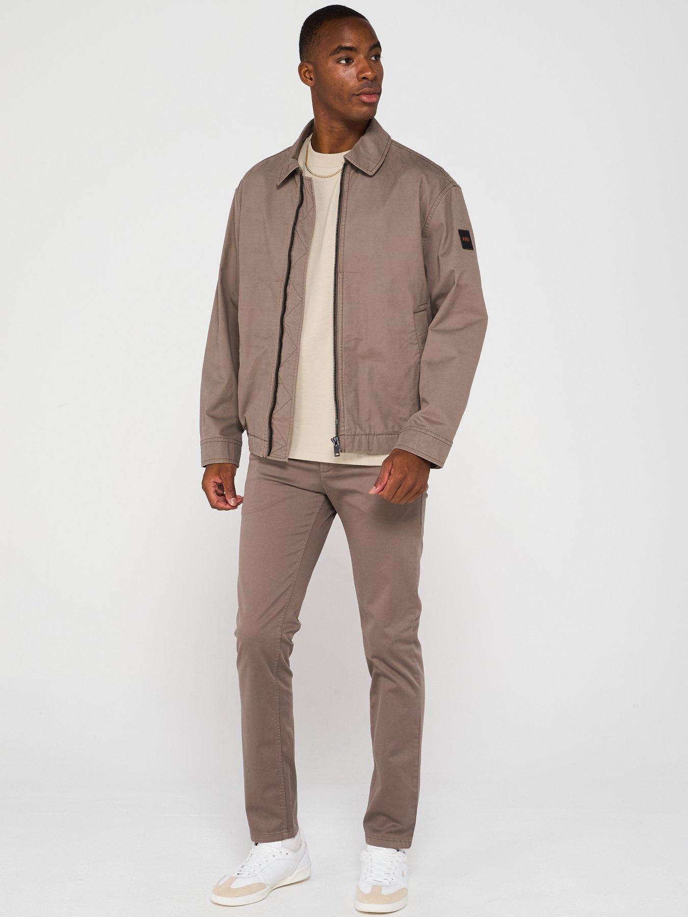 BOSS Relaxed Fit Cotton Twill Jacket - Beige | Very