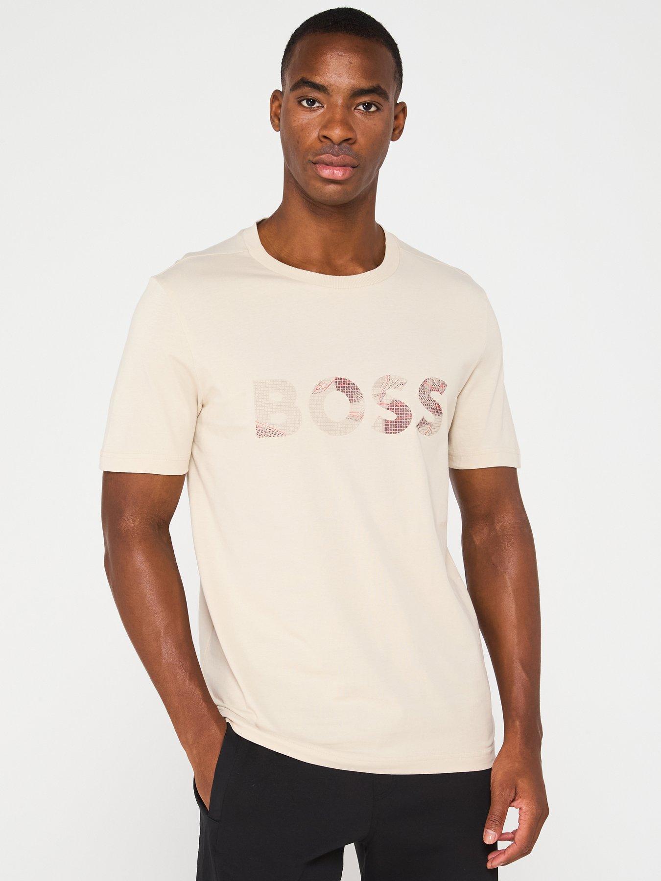 BOSS Logo T-Shirt - Light Beige | Very