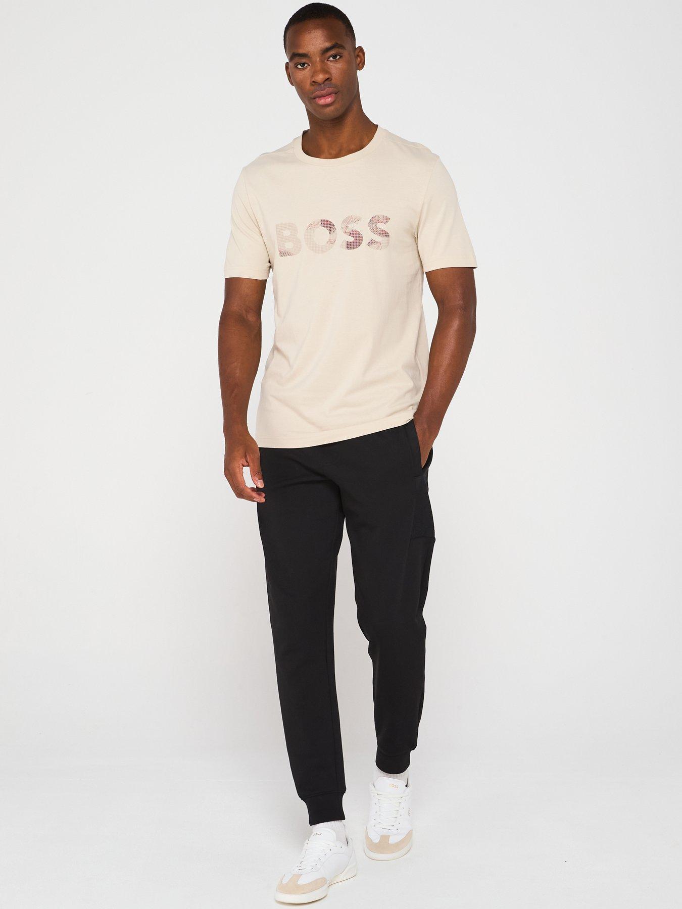 BOSS Logo T-Shirt - Light Beige | Very