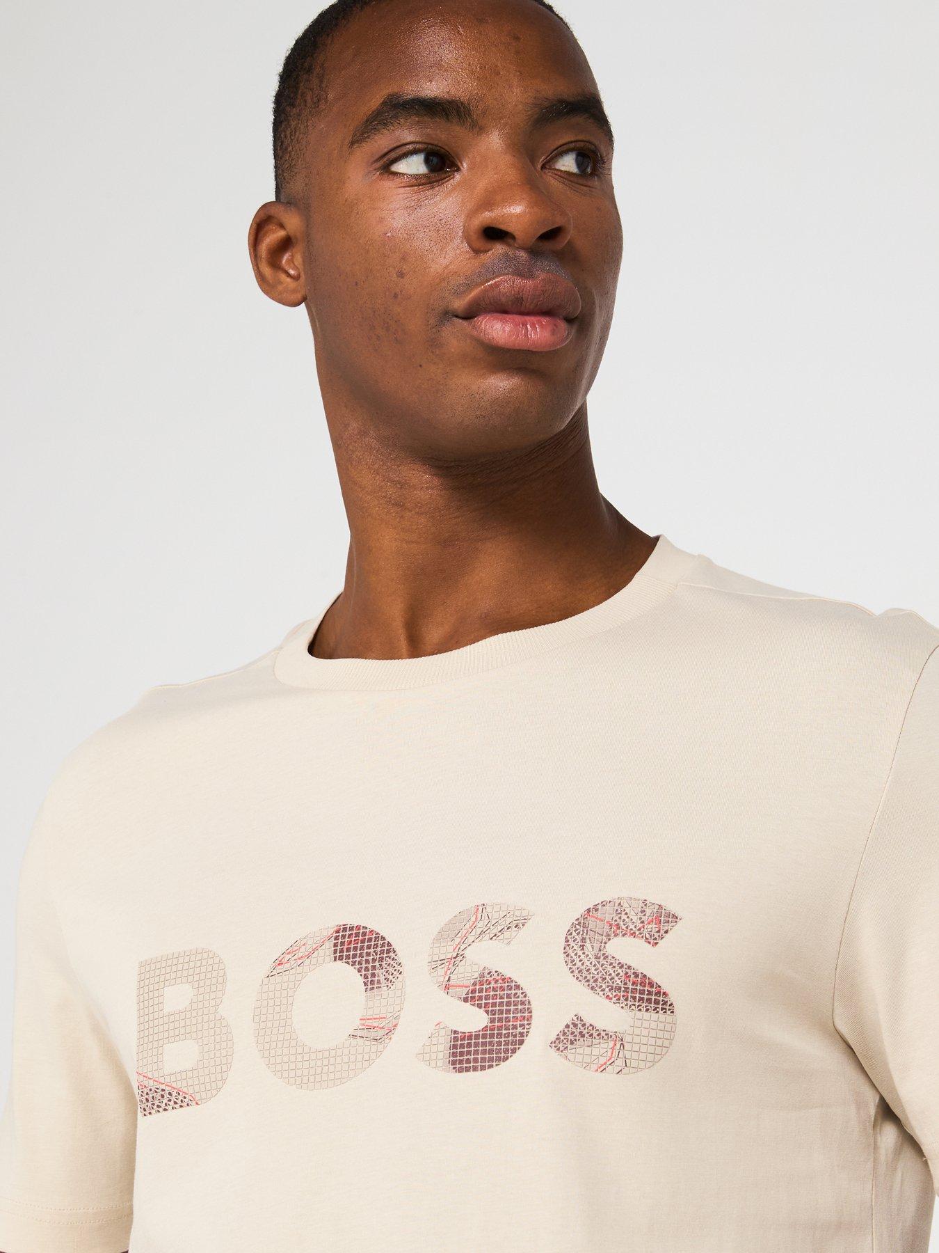 BOSS Logo T-Shirt - Light Beige | Very