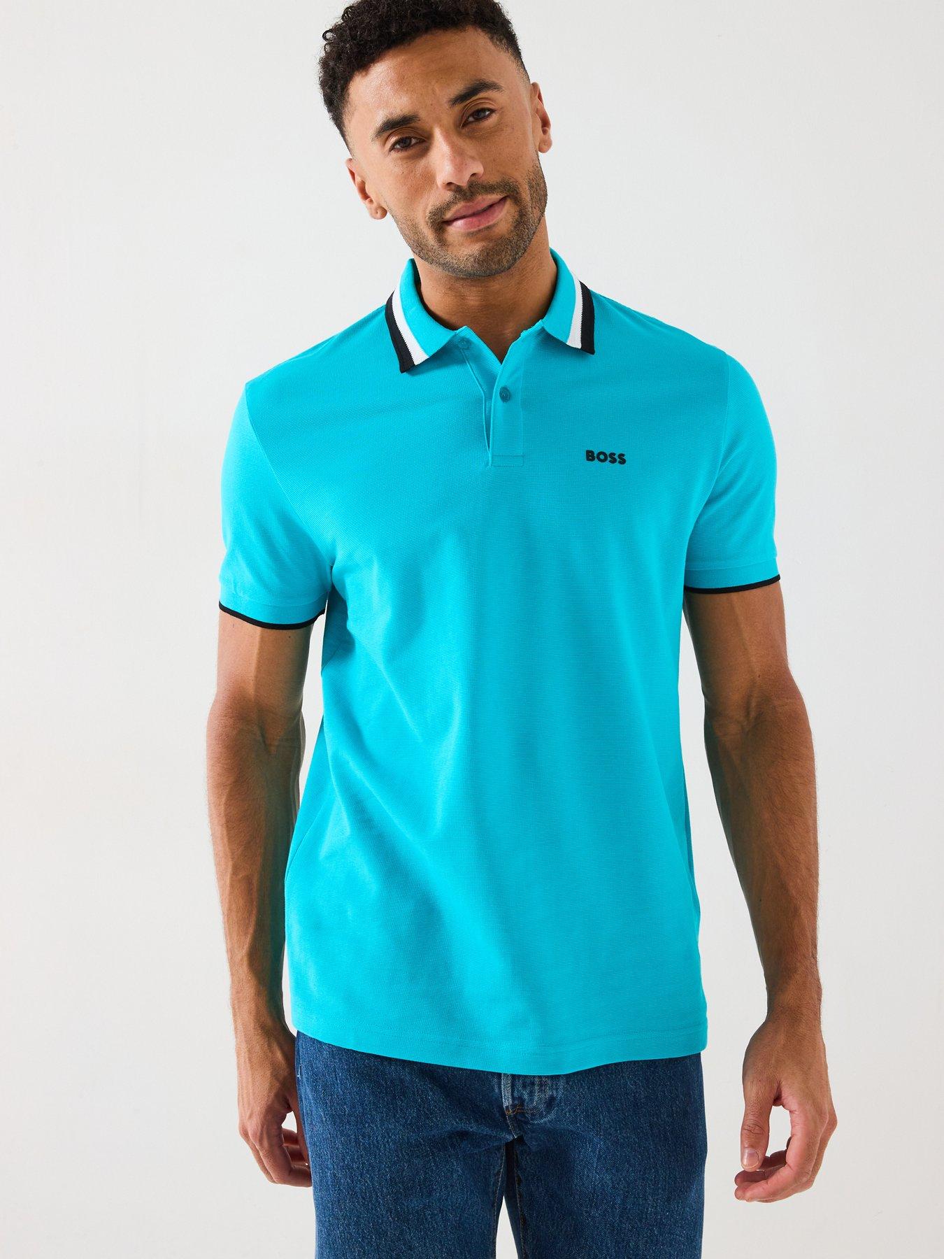 BOSS Paddy AP Heritage Polo Shirt - Light Blue | Very