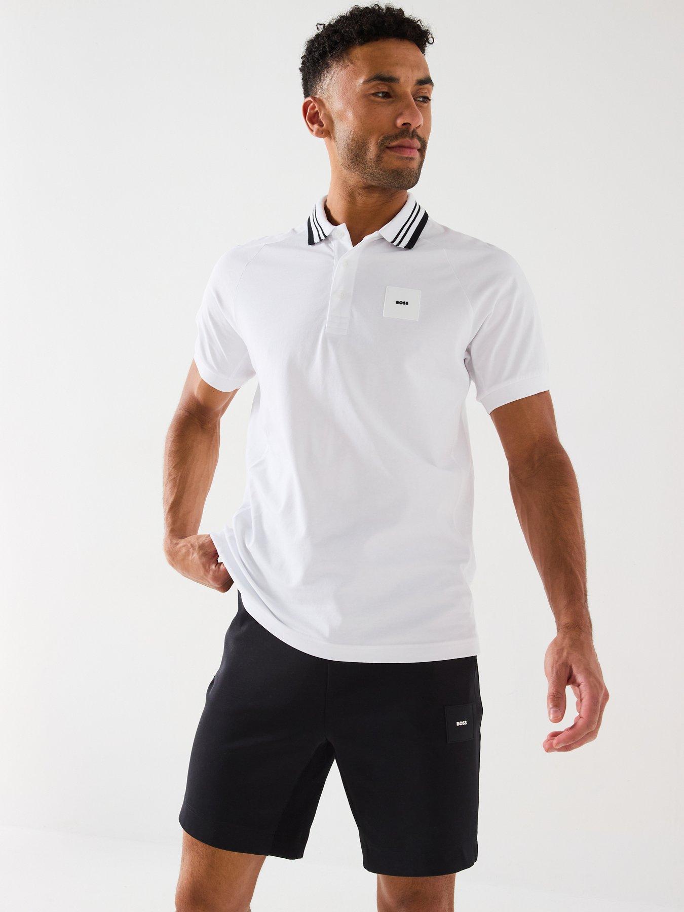 BOSS Paddy Rib Polo Shirt - White | Very