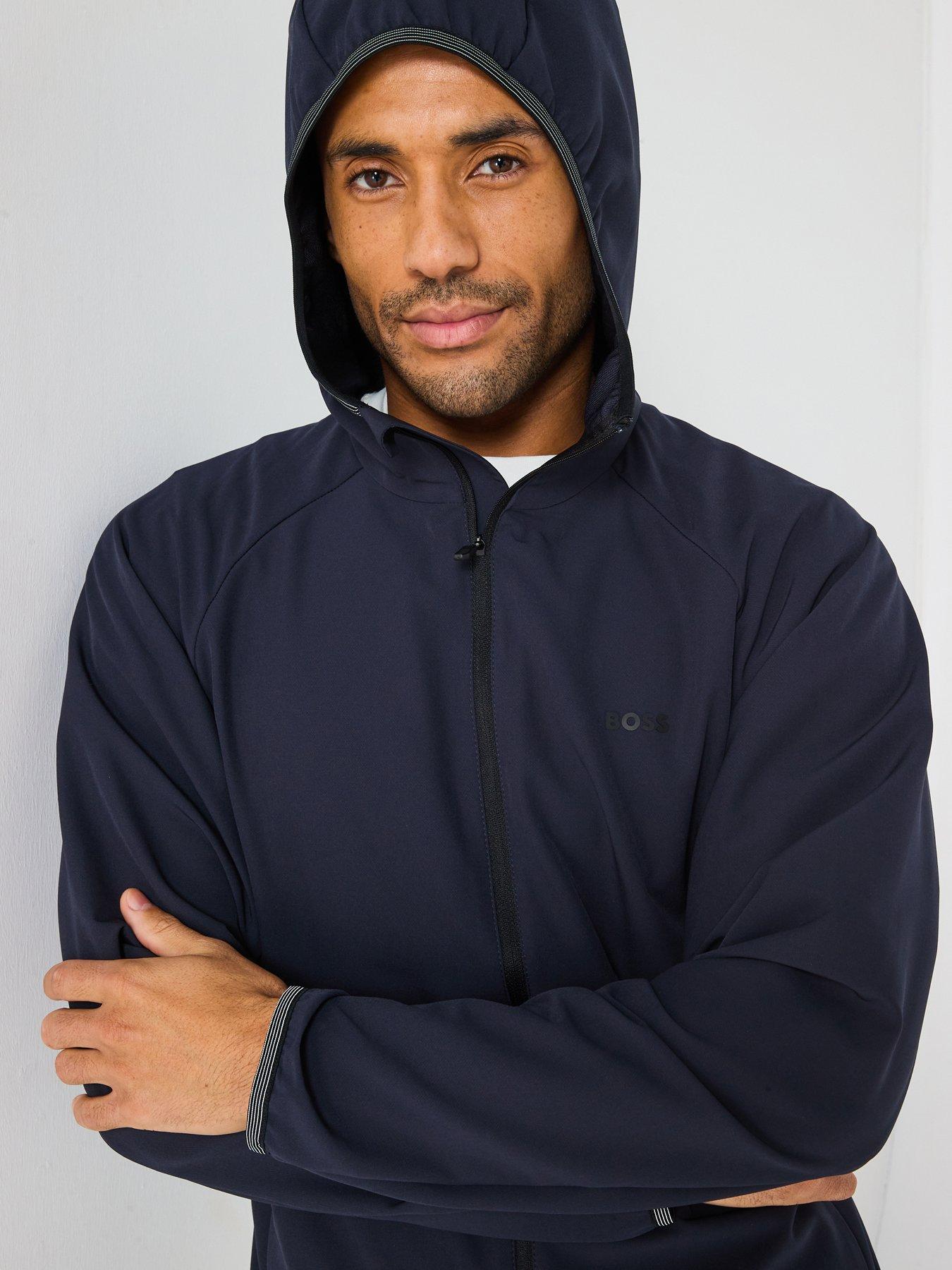 BOSS L-Commuter Lightweight Hooded Jacket - Dark Blue | Very