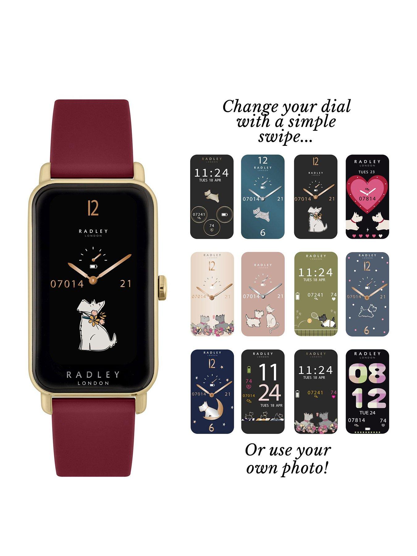 Radley Ladies Series 21 Smart Cranberry Red Lozenge Silicone Strap ...