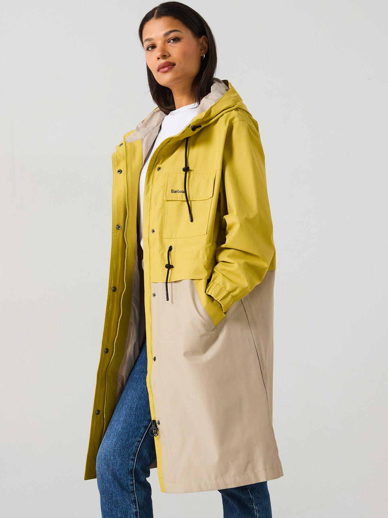 Barbour Evie Showerproof Parka - Yellow | Very