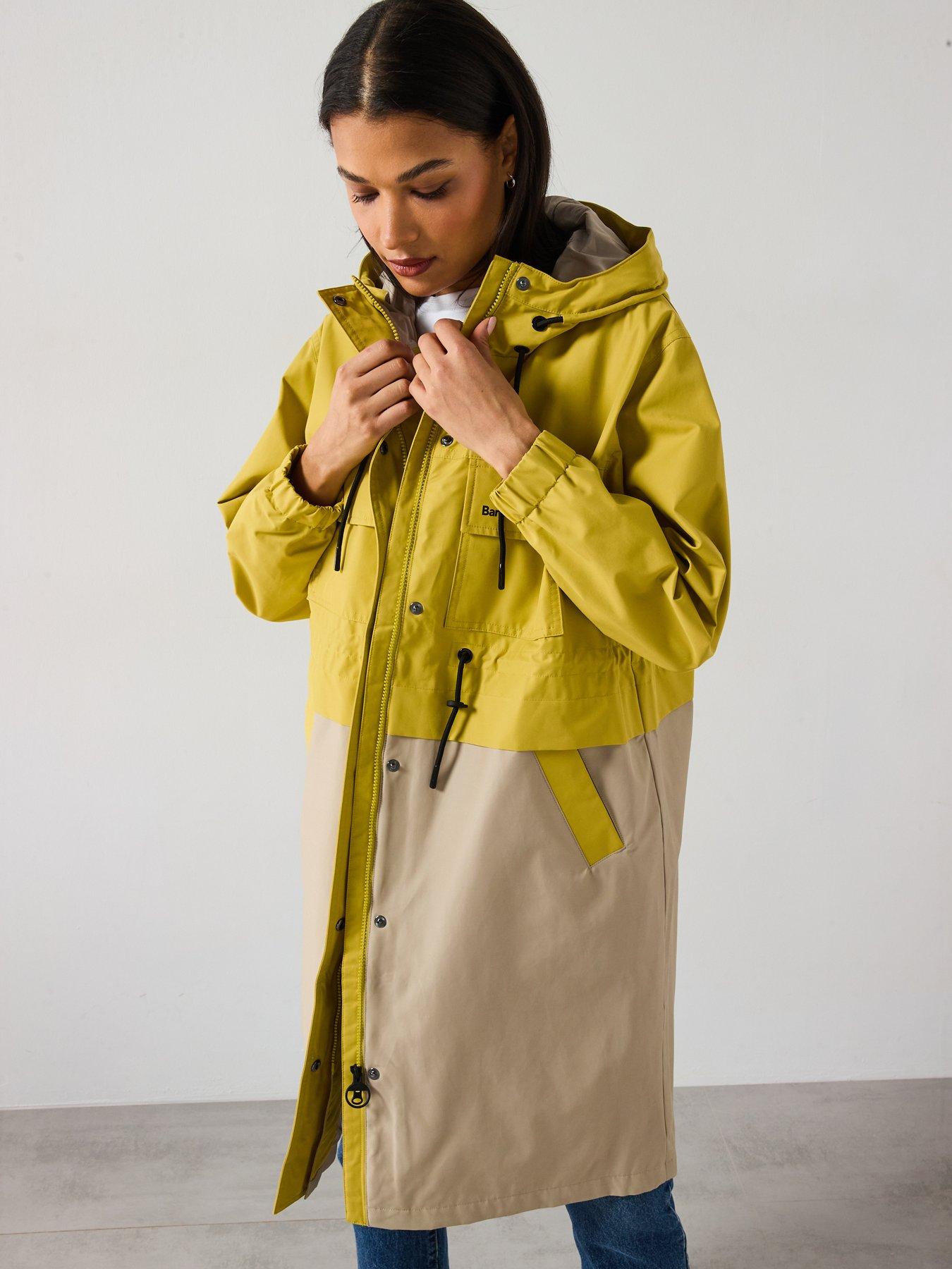 Barbour Evie Showerproof Parka - Yellow | Very