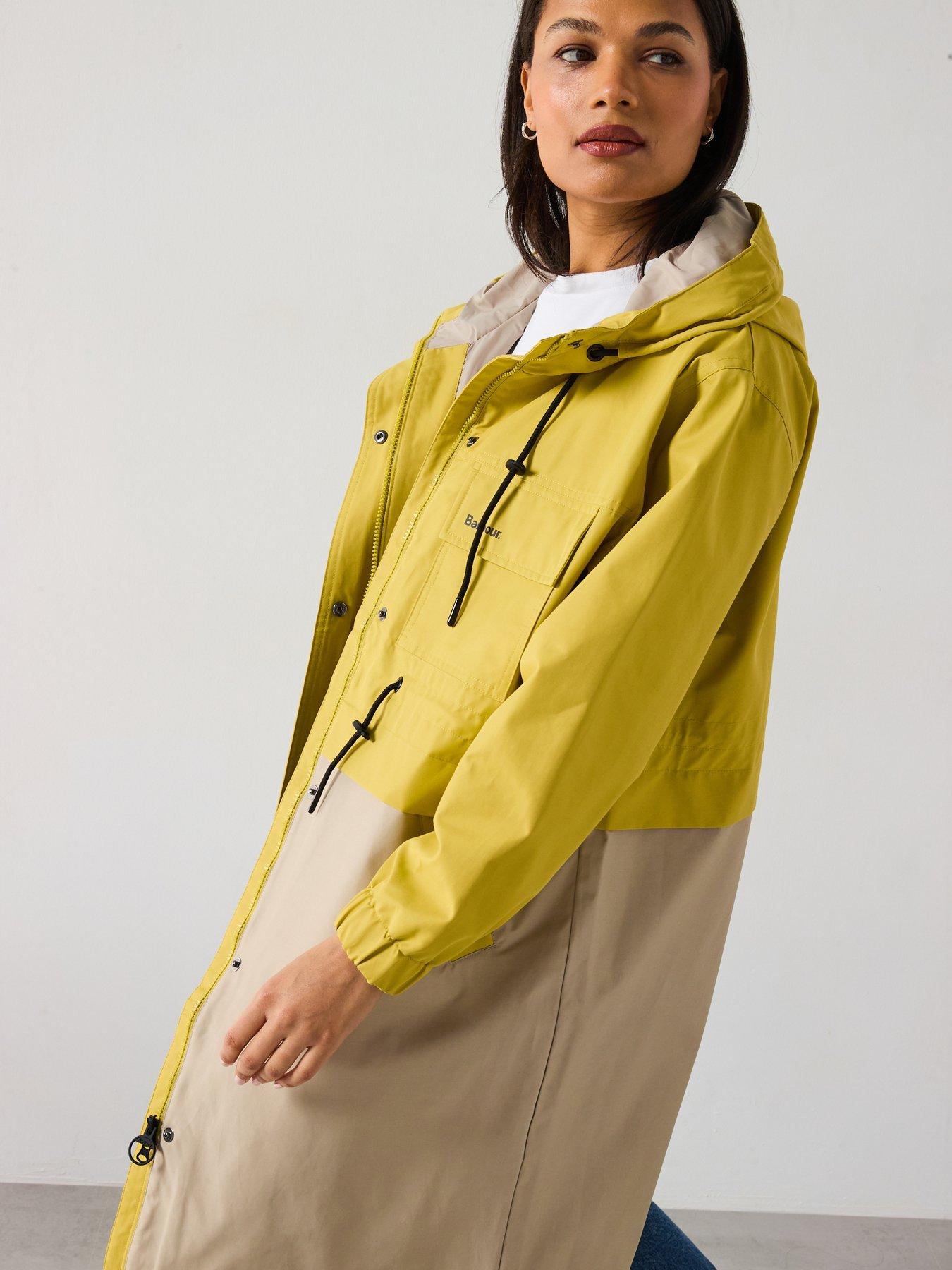 Barbour Evie Showerproof Parka - Yellow | Very