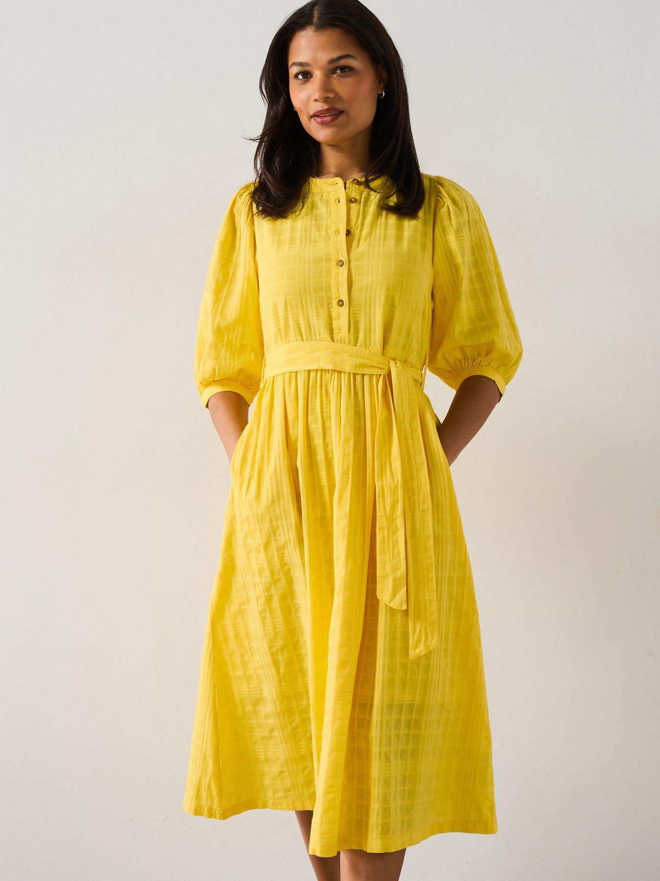 Barbour Heidi Midi Dress - Yellow | Very