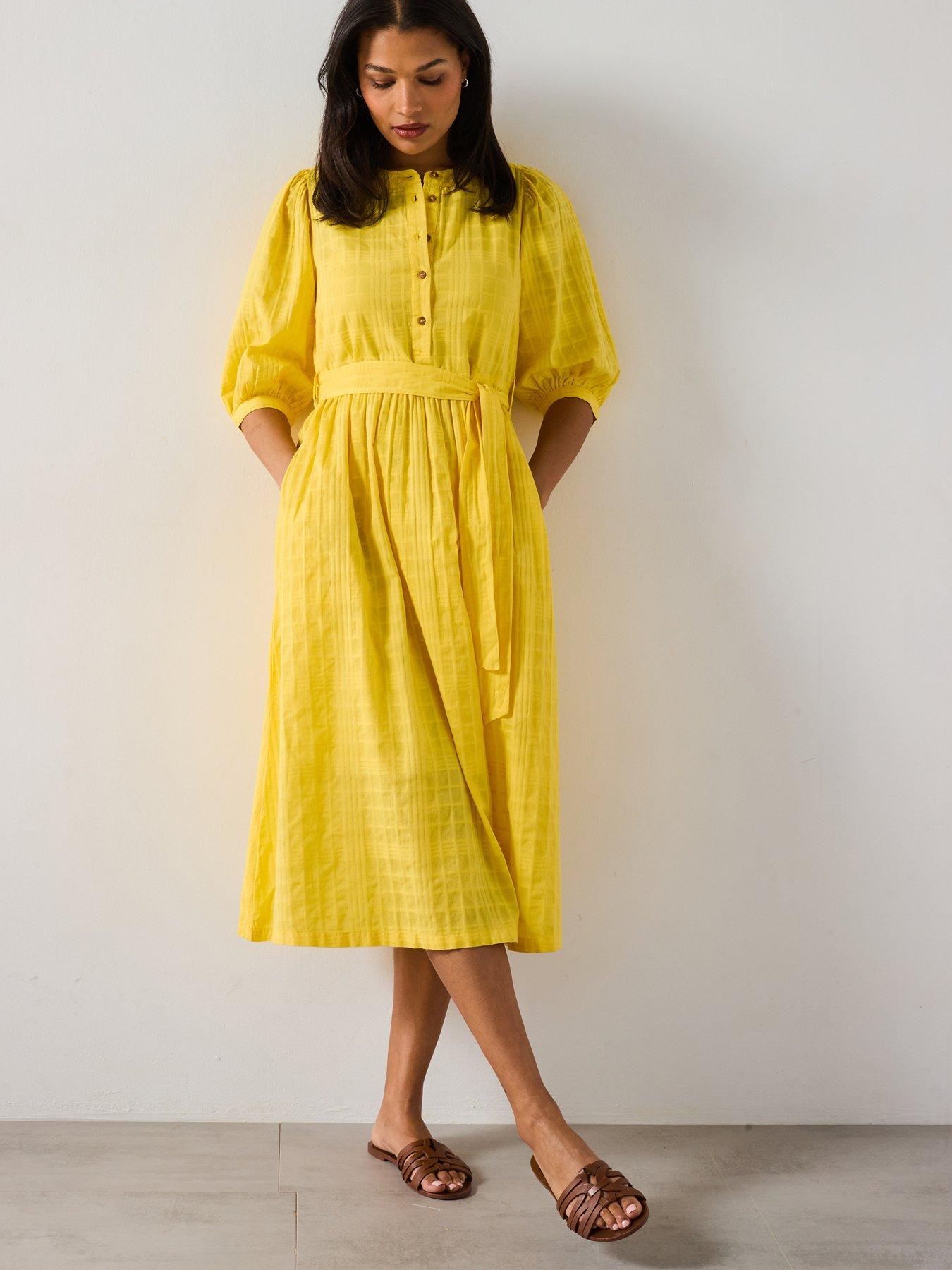 Barbour Heidi Midi Dress - Yellow | Very