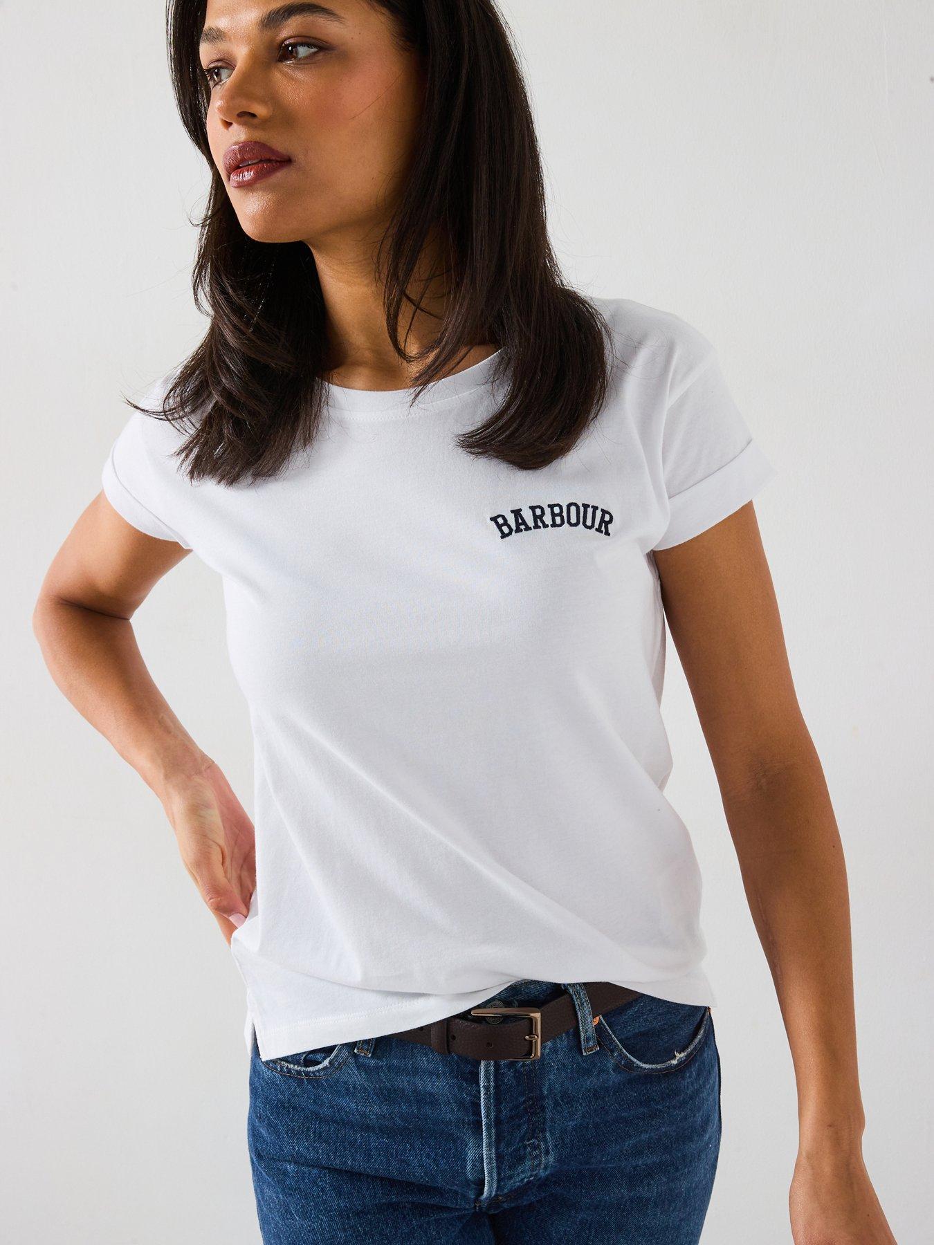 Womens White Barbour Tops - Very