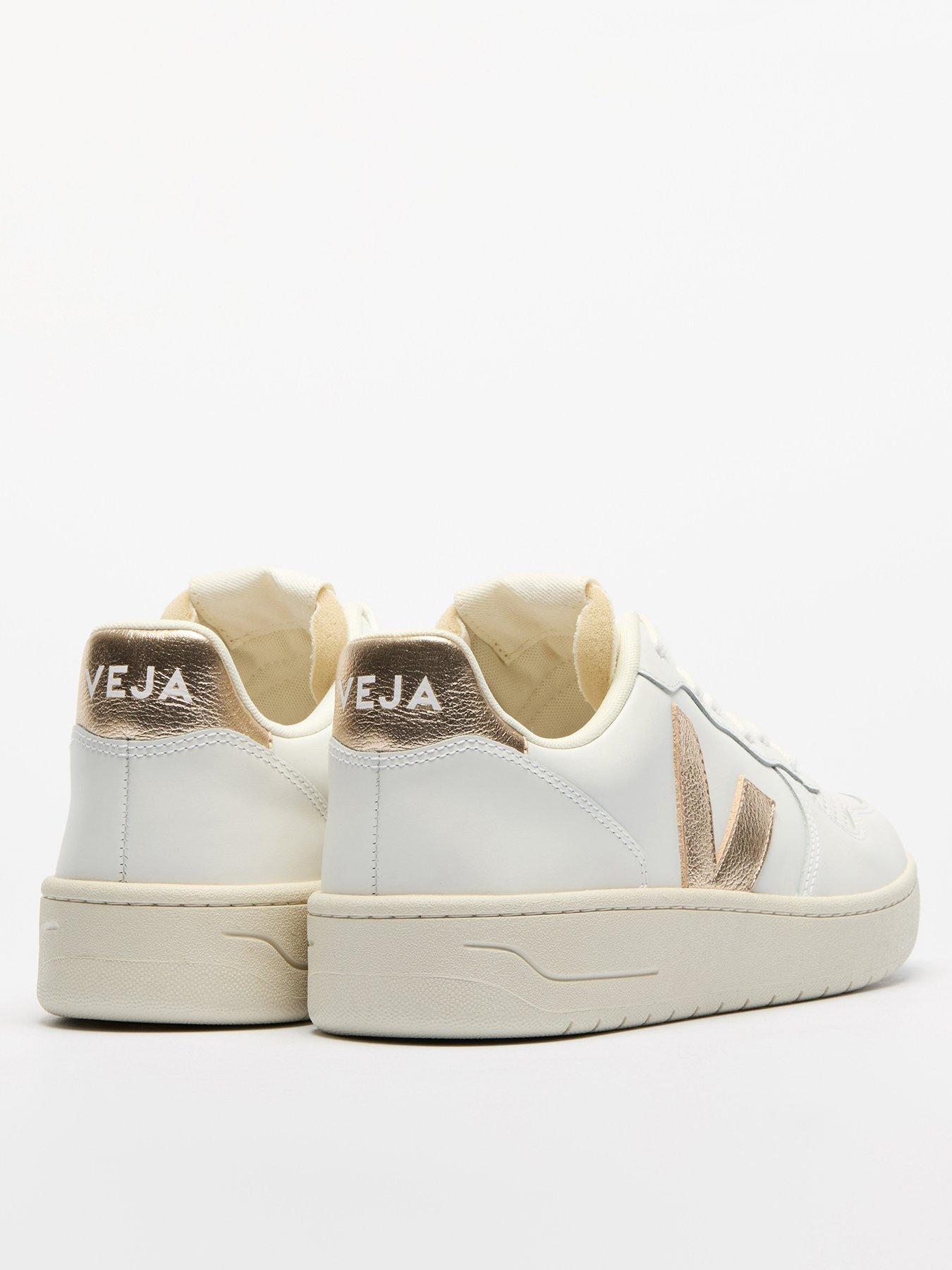 Veja Women's V-10 Trainers - White/Gold | Very