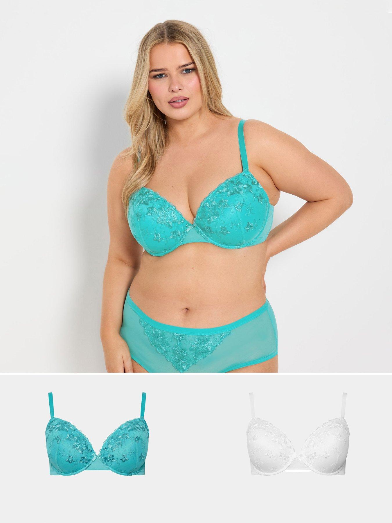 Yours Curve 3 Pack Mesh Underwired Bra - Multi | Very