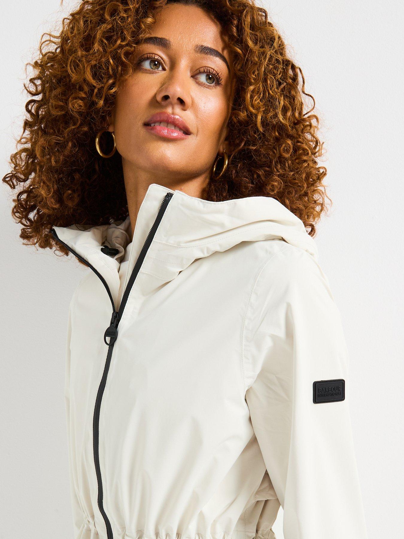 Barbour International Longline Kyra Waterproof Jacket - Beige | Very
