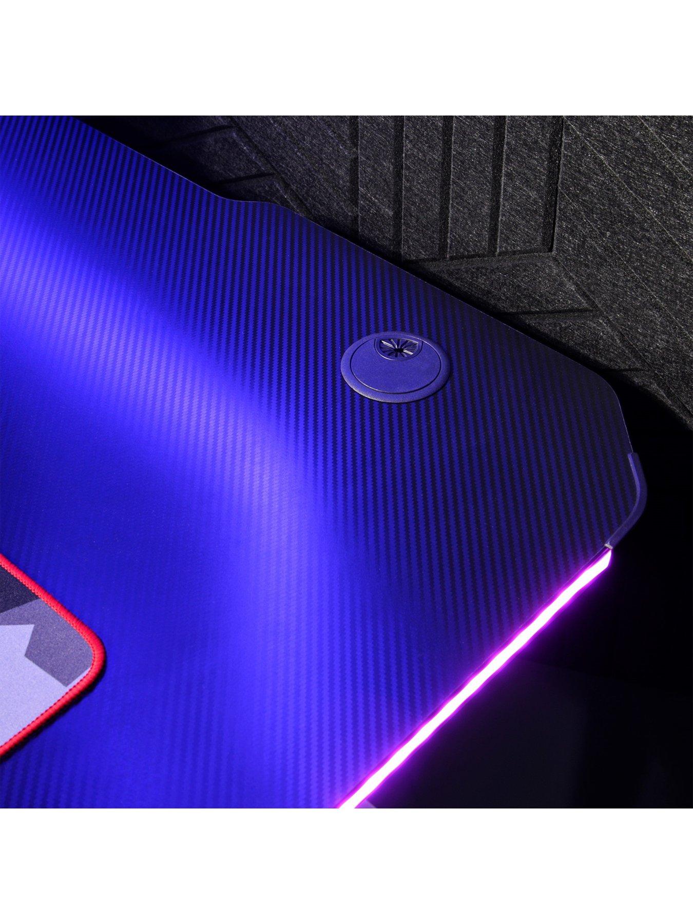X Rocker Saturn Red and Panther RGB Gaming Desk Bundle | Very