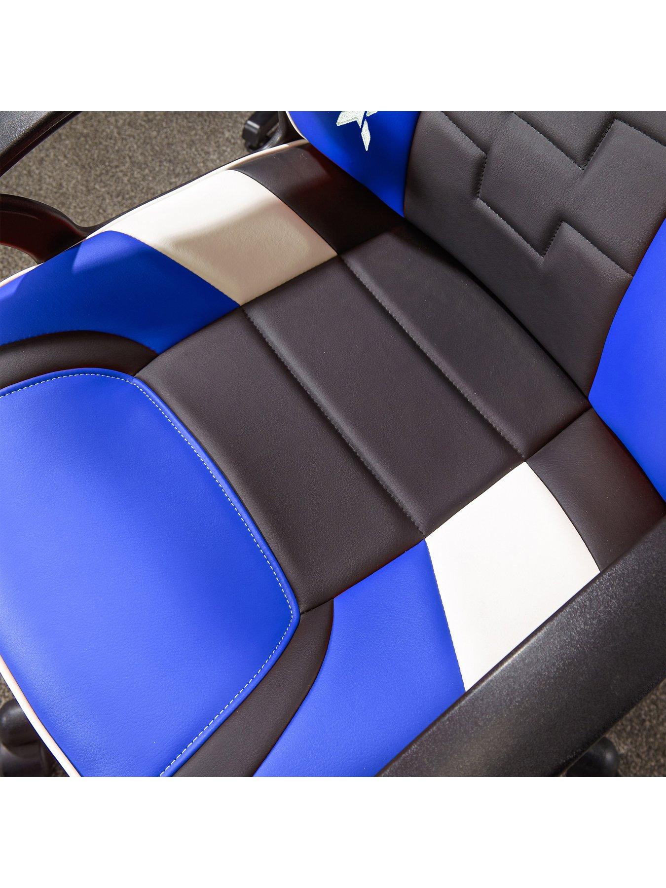 X Rocker Saturn Blue and Panther RGB Gaming Desk Bundle | Very