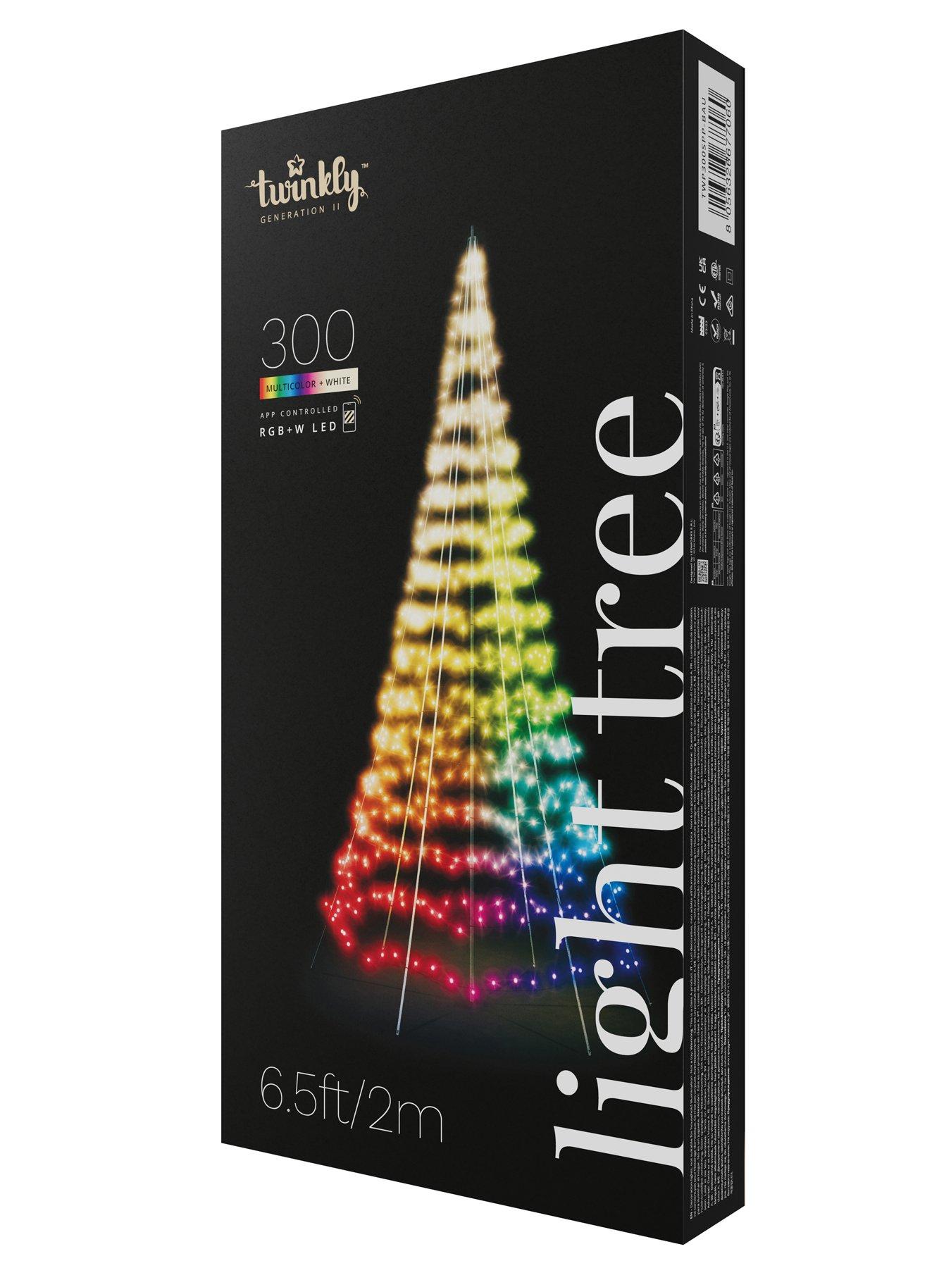 Twinkly Light Tree 300 Rgb+w Smart App Controlled Smart Light Tree, 2m ...