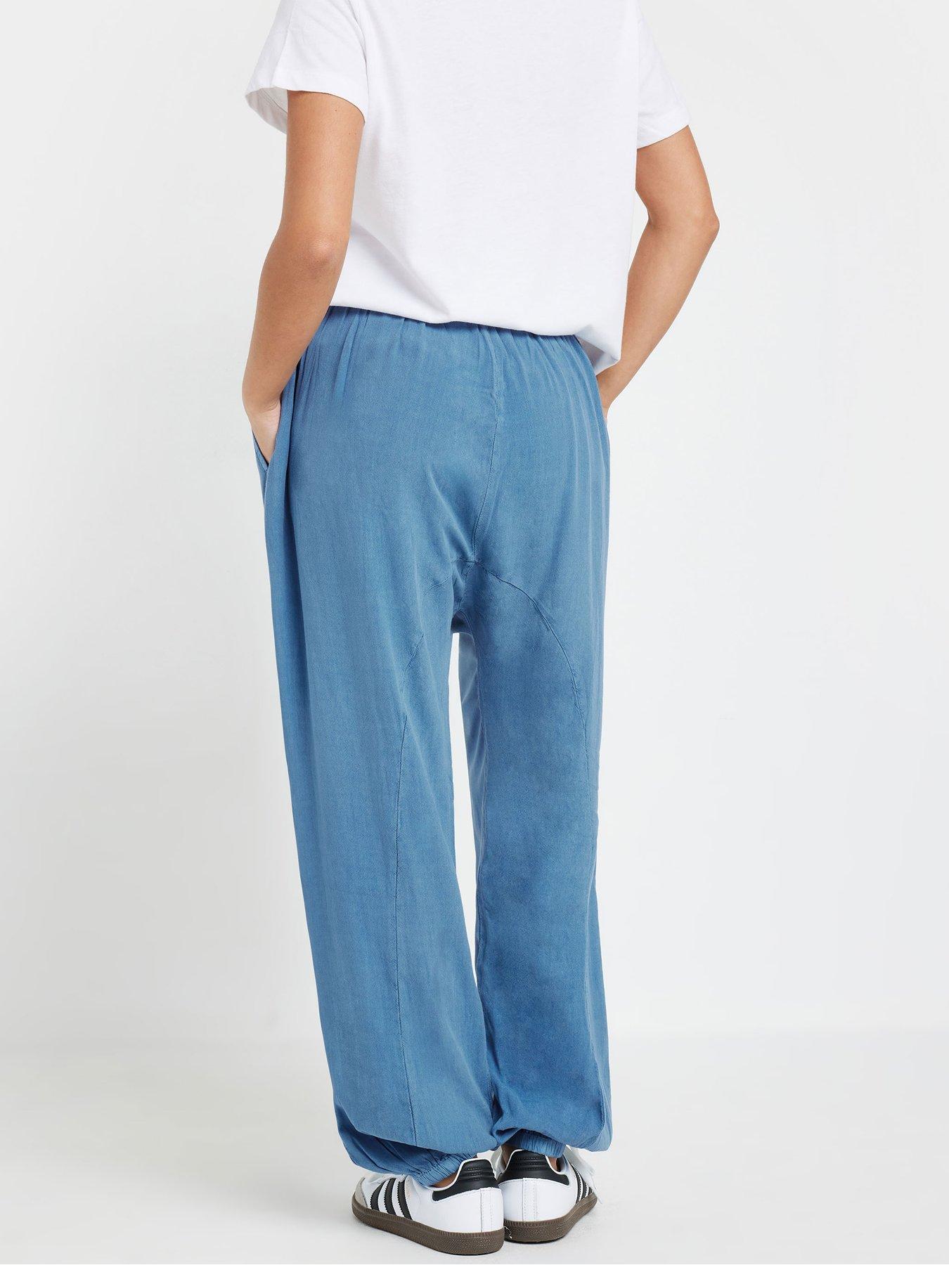 PixieGirl Petite Seam Detail Cuff Trouser - Blue | Very