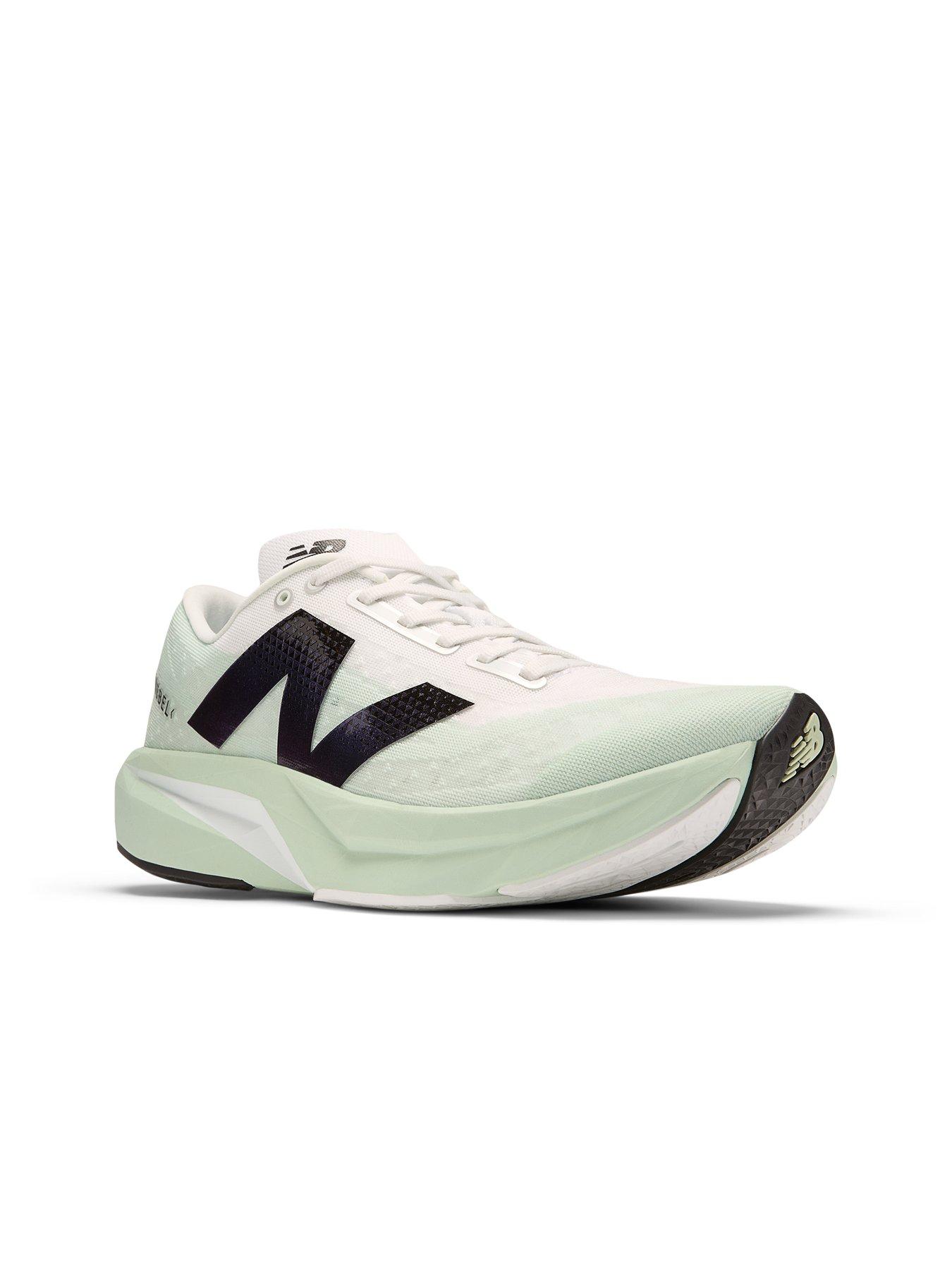 New Balance Mens Running Fuelcell Rebel V4 Trainers - White/green | Very
