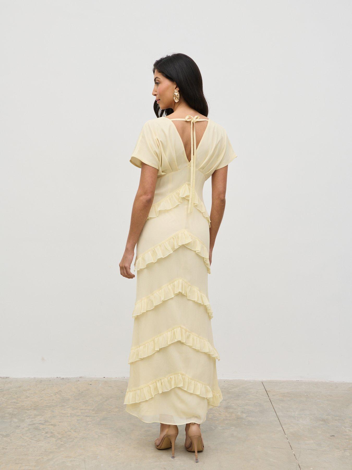 Pretty Lavish Tamsin Ruffle Chiffon Dress - Multi | Very