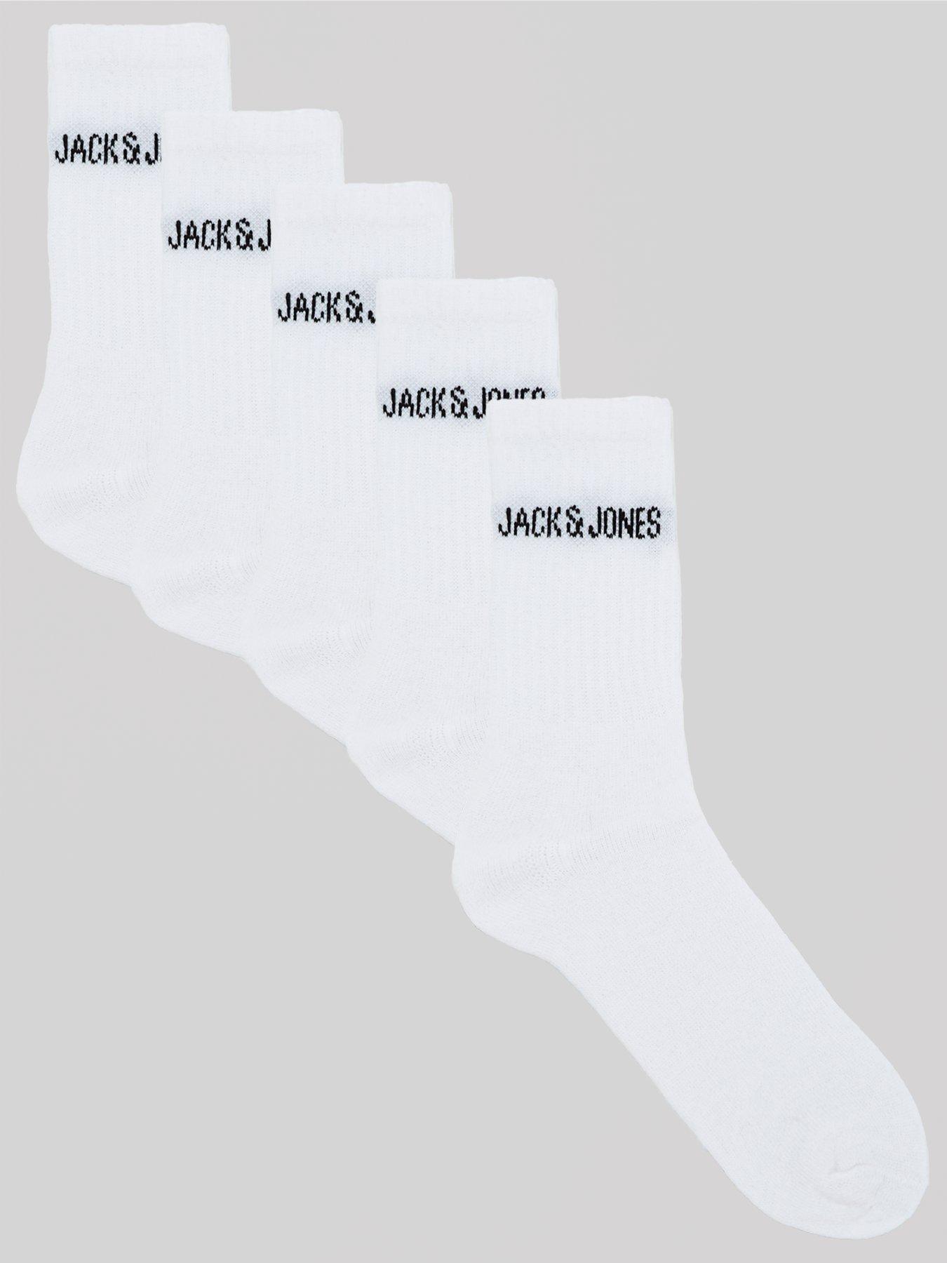 Jack & Jones Tennis Socks 5 Pack - White | Very
