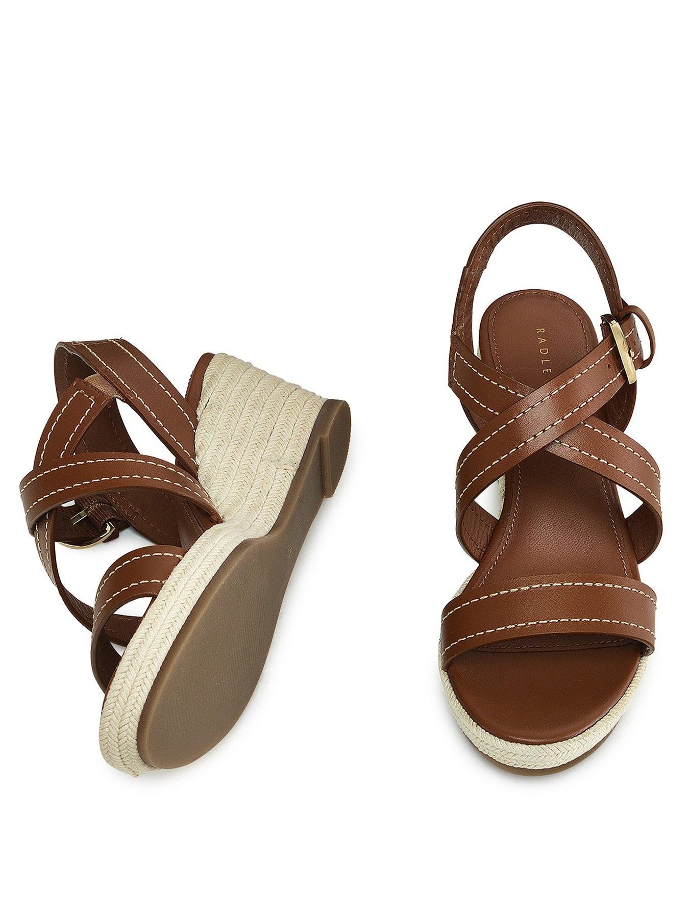 Radley Lavender Road Midi Wedge Sandals - Dark Brown | Very