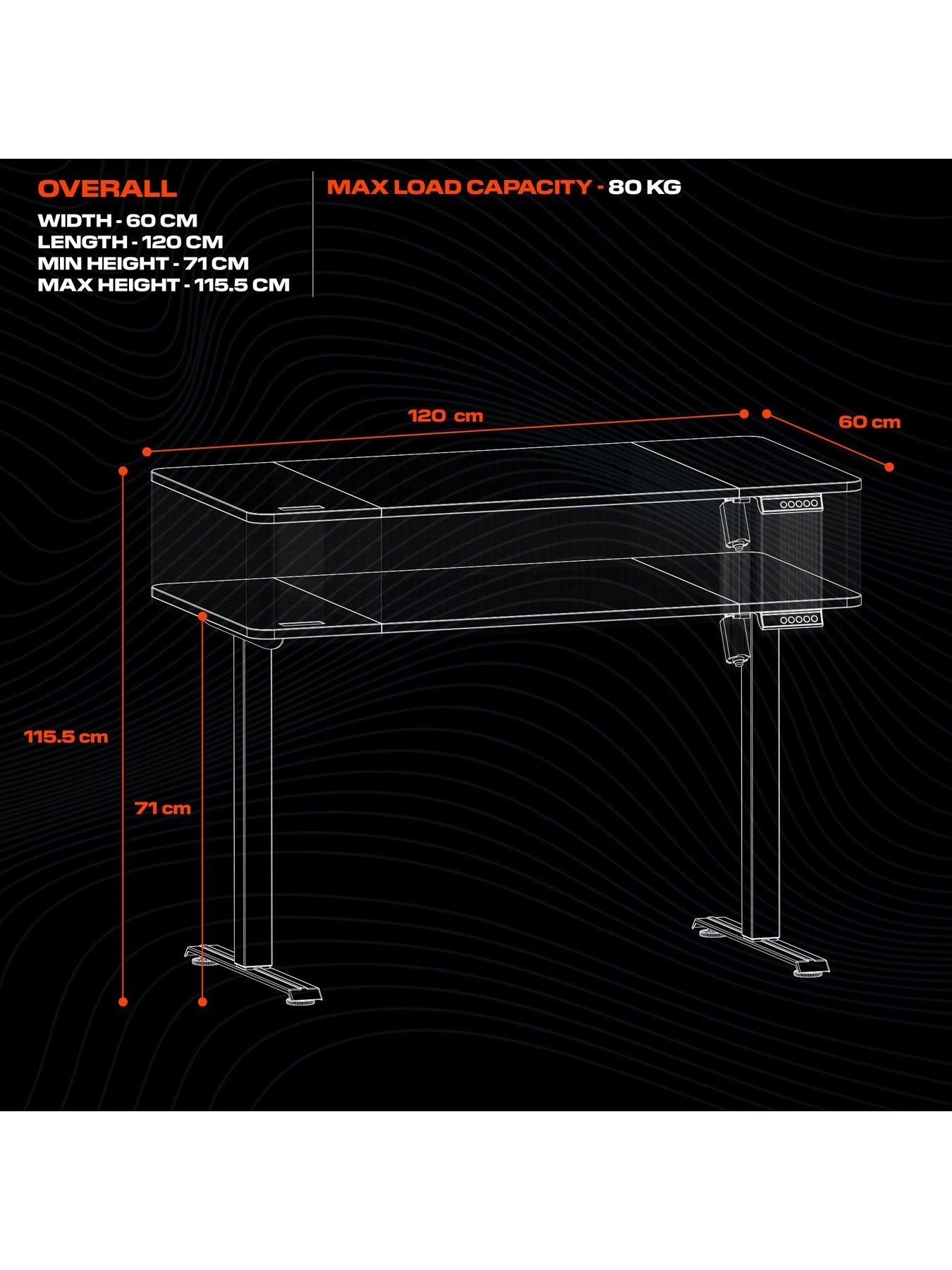 X Rocker Ascend Height Adjustable Desk | Very