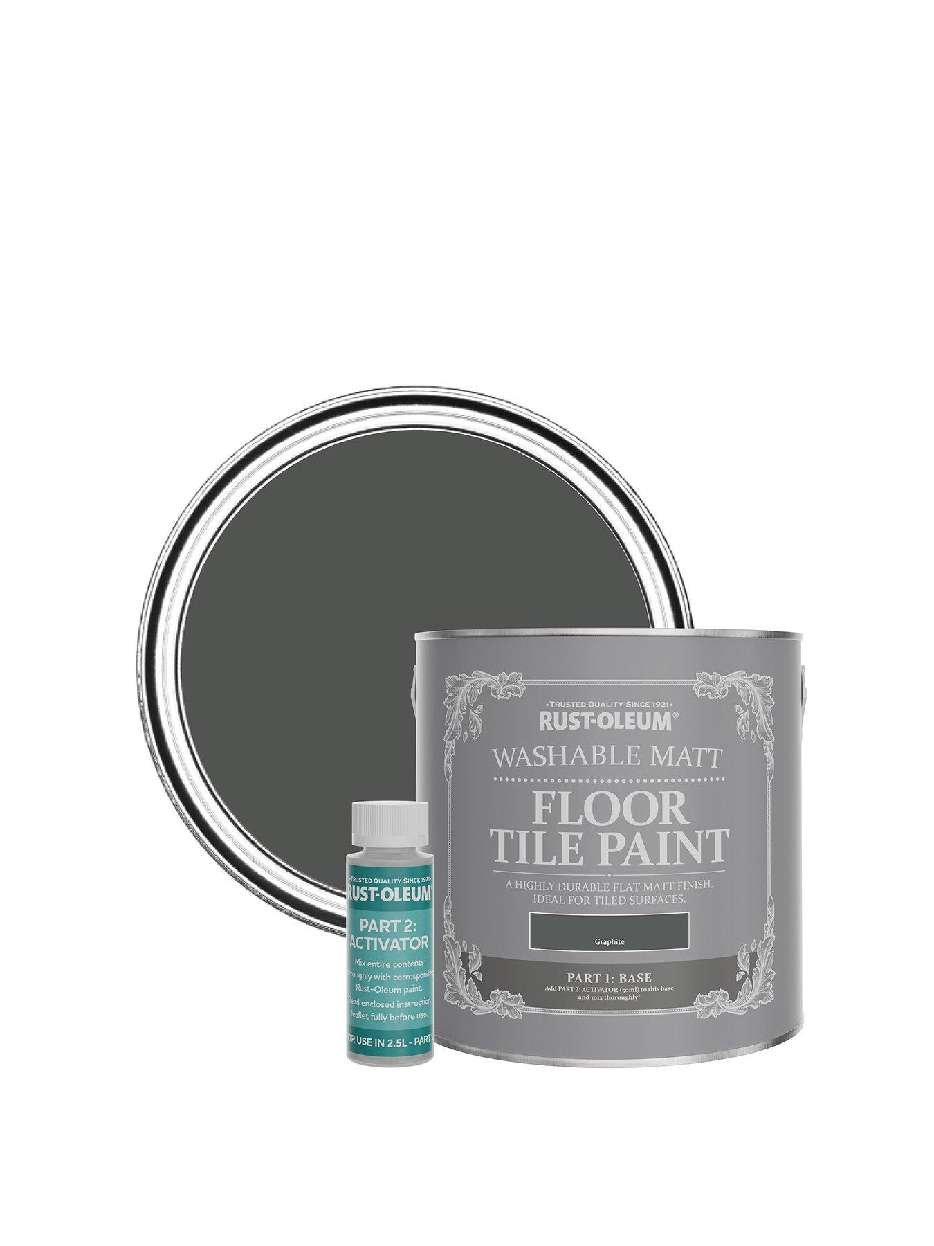 Rust-Oleum Floor Tile Paint Graphite Matt 2.5l | Very