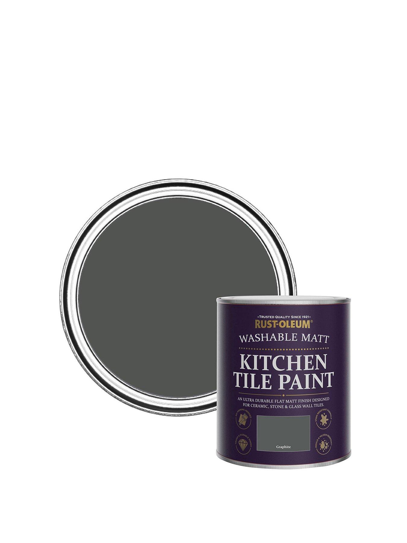 Rust-Oleum Kitchen Tile Paint Graphite Matt 750ml | Very