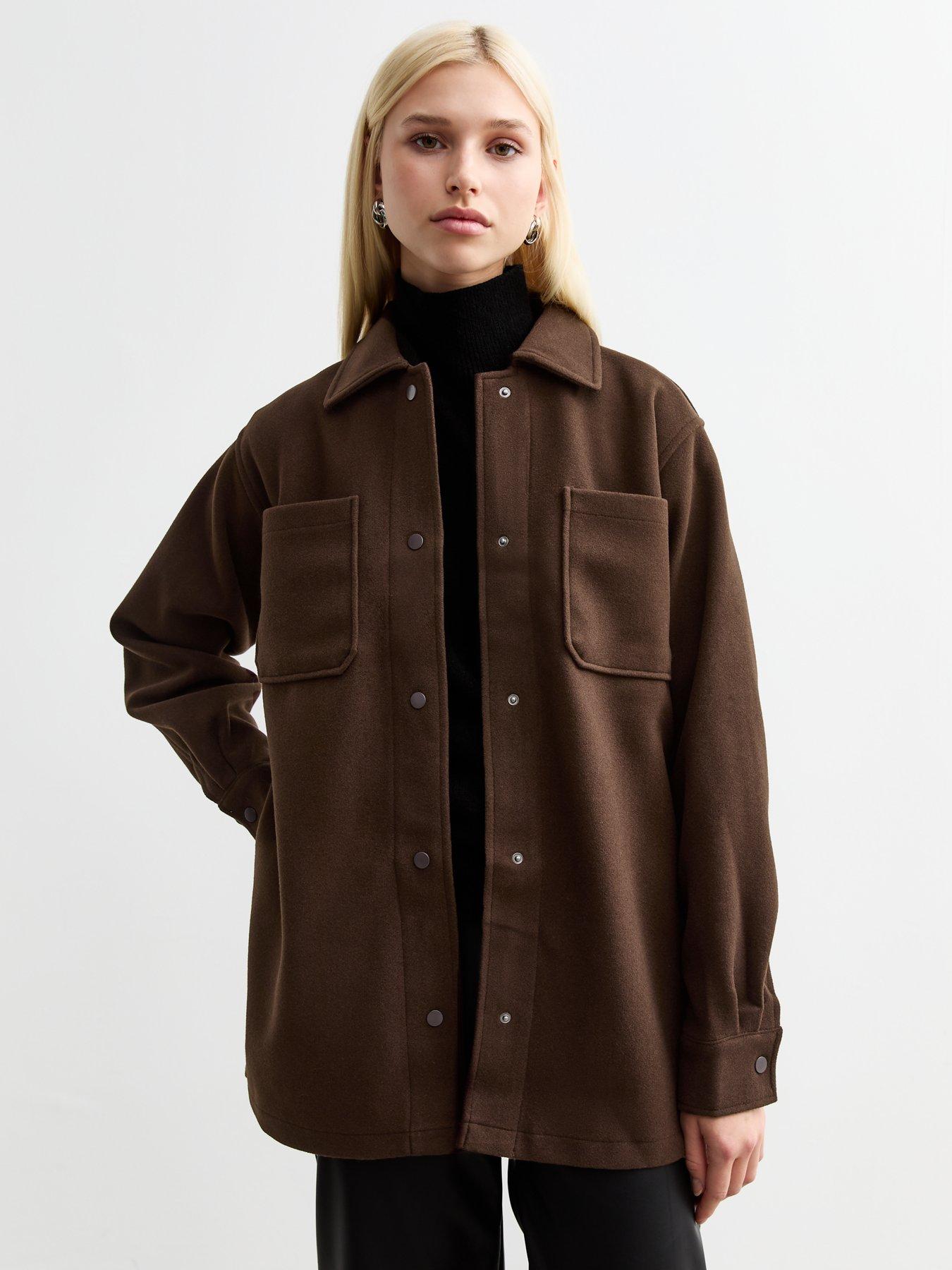 New Look Long Shacket - Brown | Very