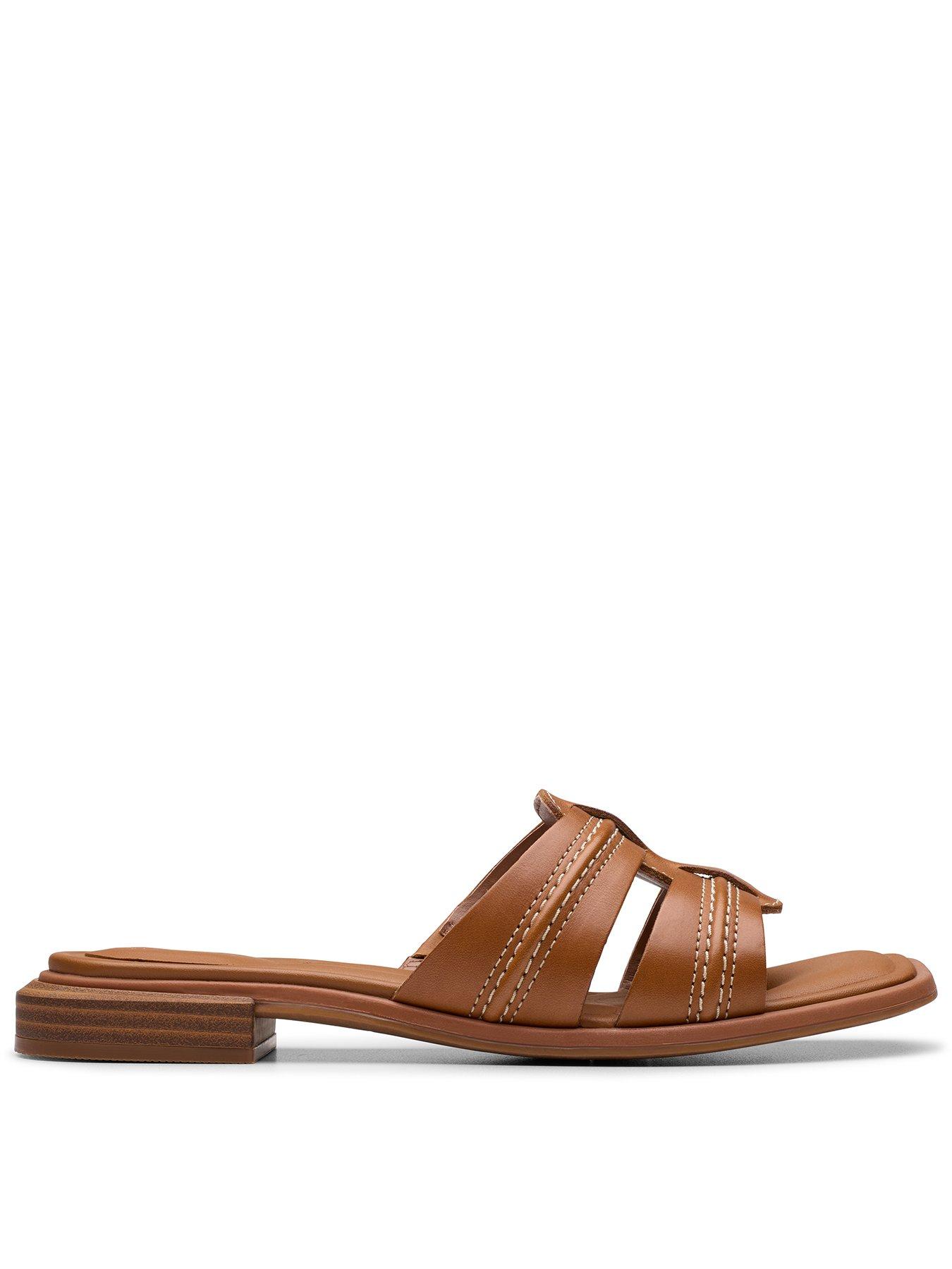 Clarks Ariany Leather Mule Sandal - Brown | Very